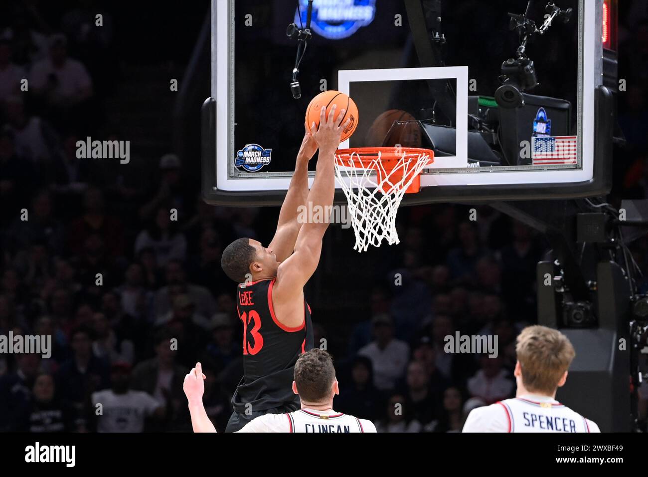 TD Garden. 28th Mar, 2024. Boston, Mass: San Diego State Aztecs forward ...