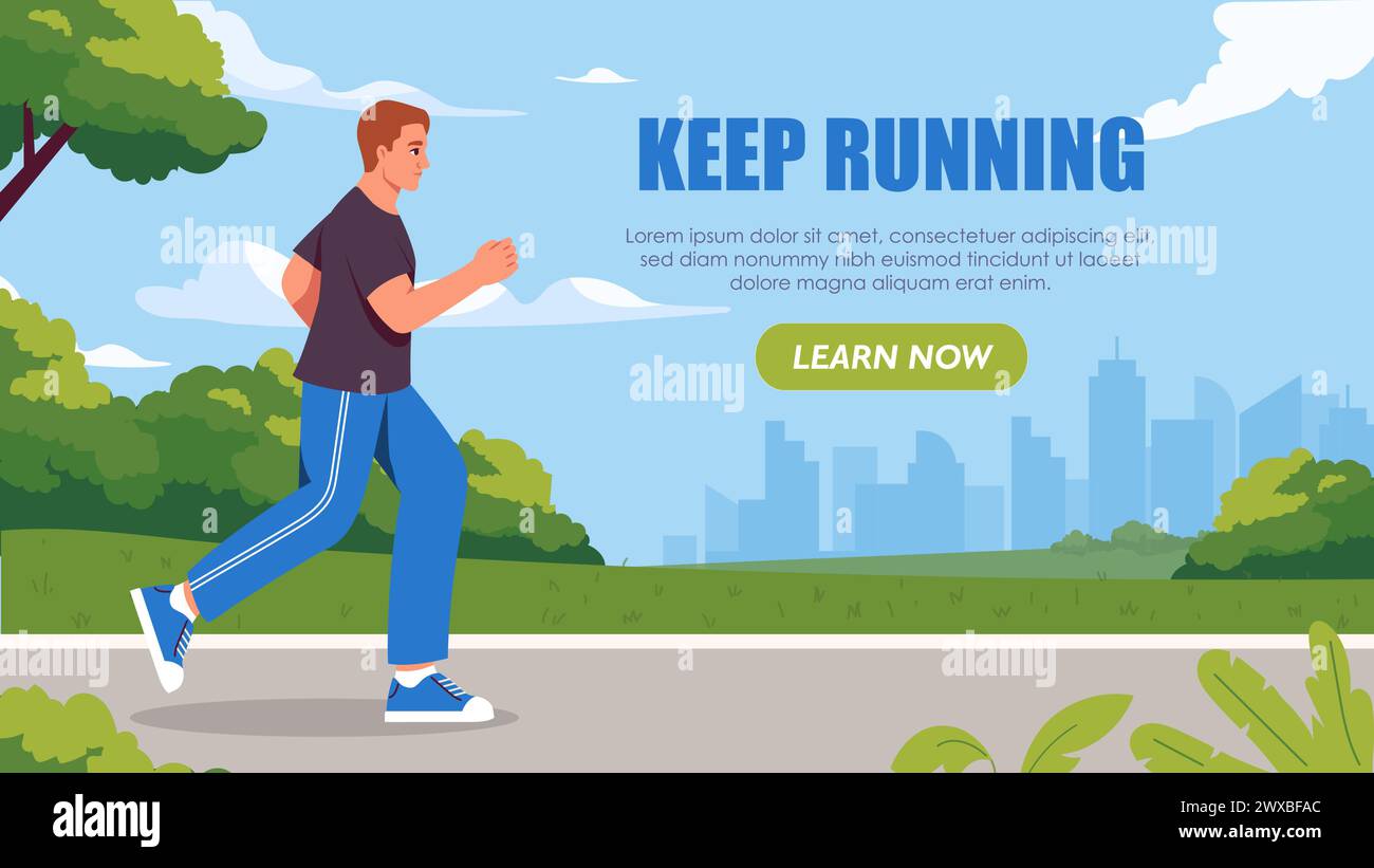 Keep running vector poster Stock Vector Image & Art - Alamy