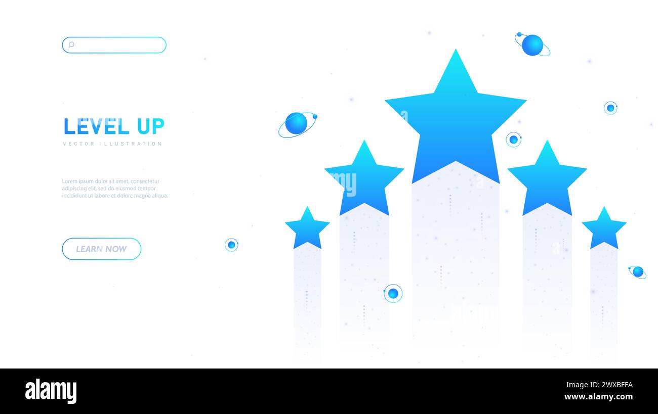 Level up white poster vector Stock Vector Image & Art - Alamy