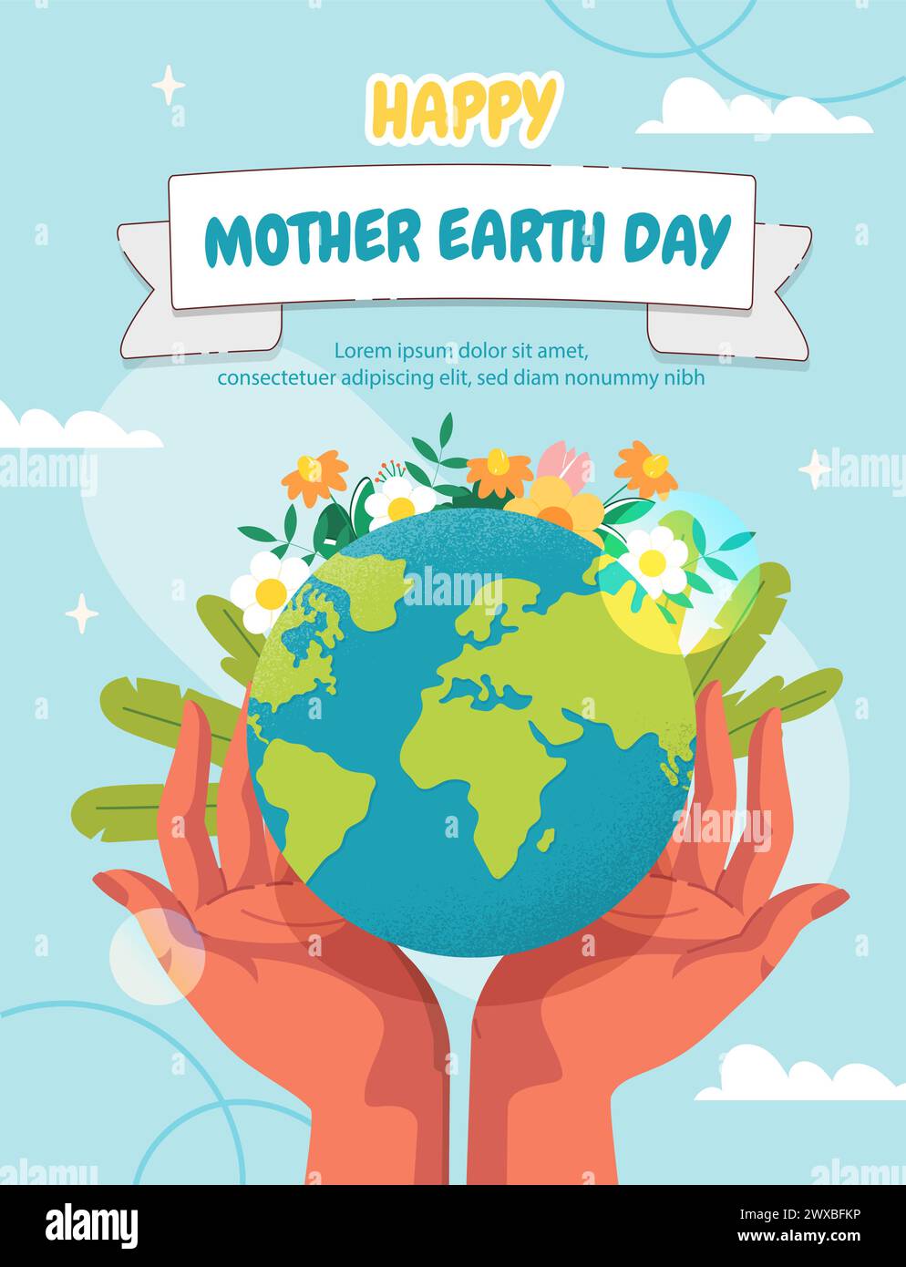 Mother Earth Day vector poster Stock Vector Image & Art - Alamy