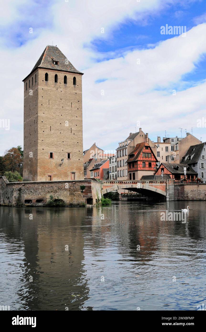 Tower of the former city fortifications, boat trip on the L'ILL ...