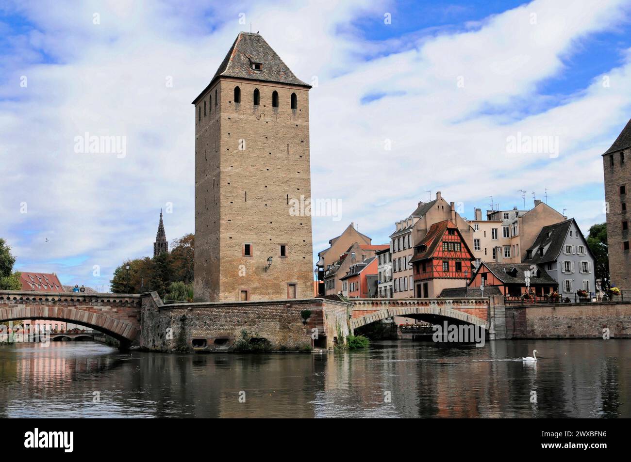 Tower of the former city fortifications, boat trip on the L'ILL ...