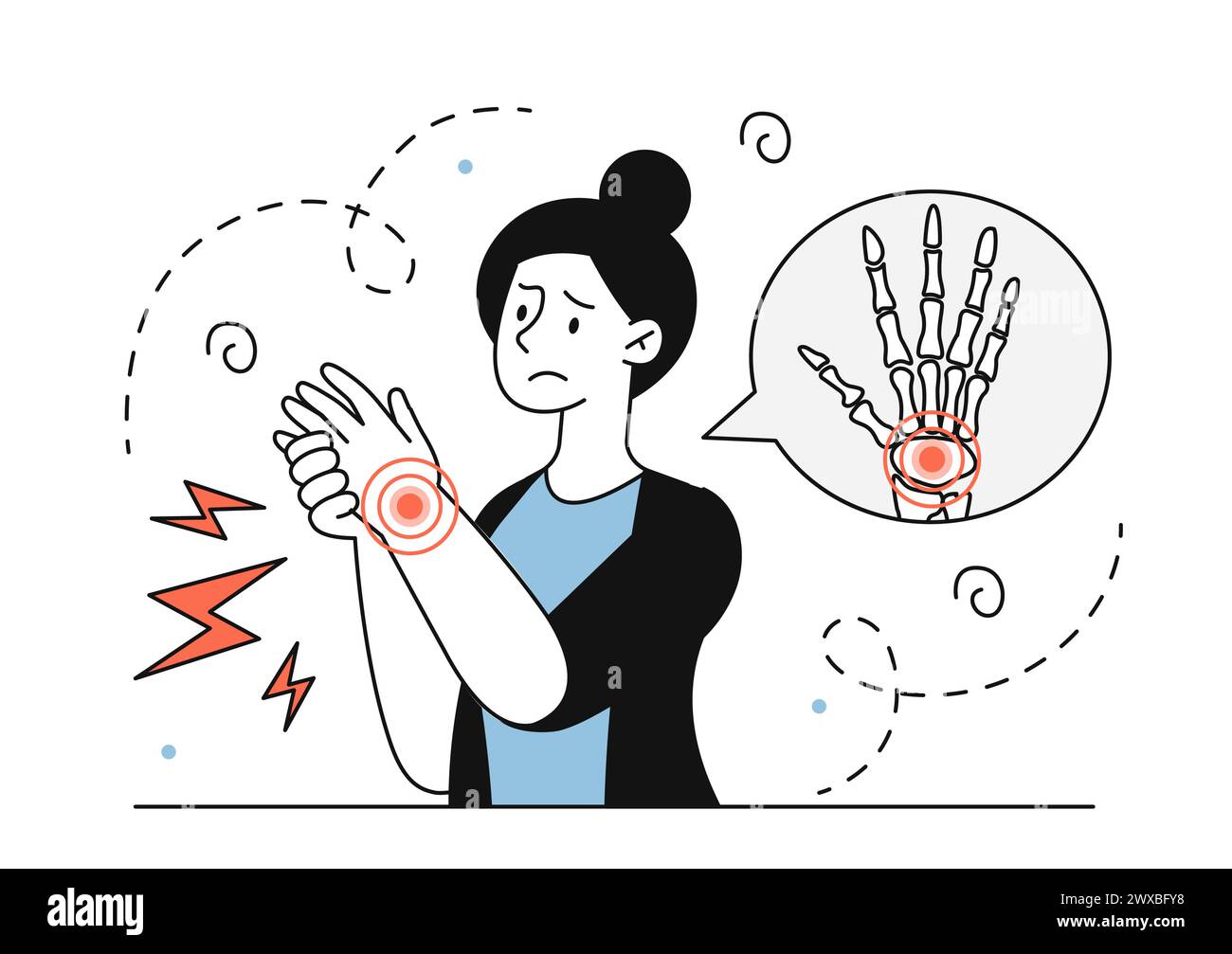 Person in pain with arthritis Stock Vector Images - Alamy