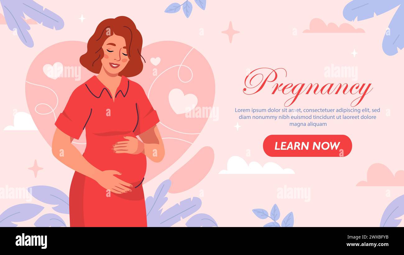 Pregnant woman vector banner Stock Vector Image & Art - Alamy