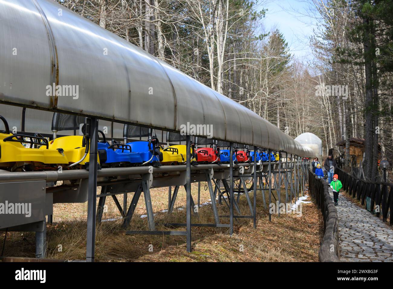 Carousel, bob ski lift, Monte Botte-Donato district, Lorica, Calabria ...