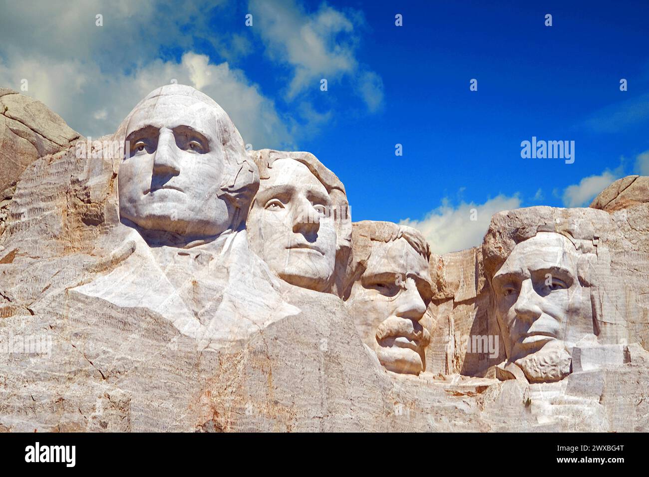 Mount Rushmore in South Dakota, monument to four US presidents, USA ...
