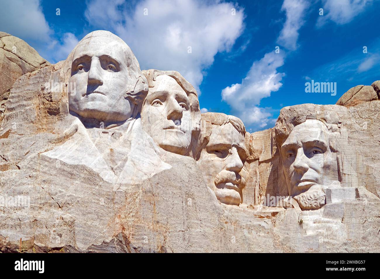 Mount Rushmore in South Dakota, monument to four US presidents, USA ...