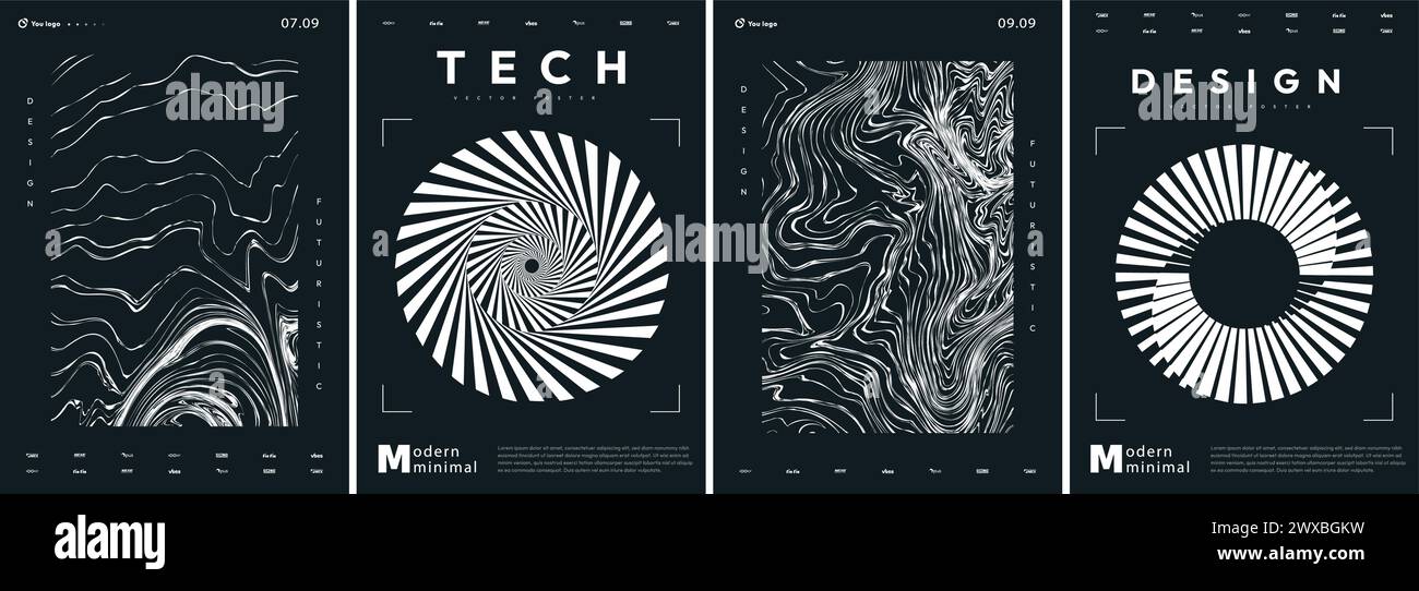 Tech posters vector set Stock Vector Image & Art - Alamy