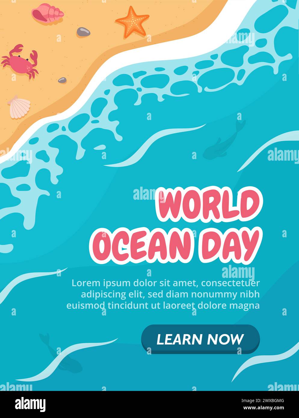 World ocean day vector poster Stock Vector Image & Art - Alamy