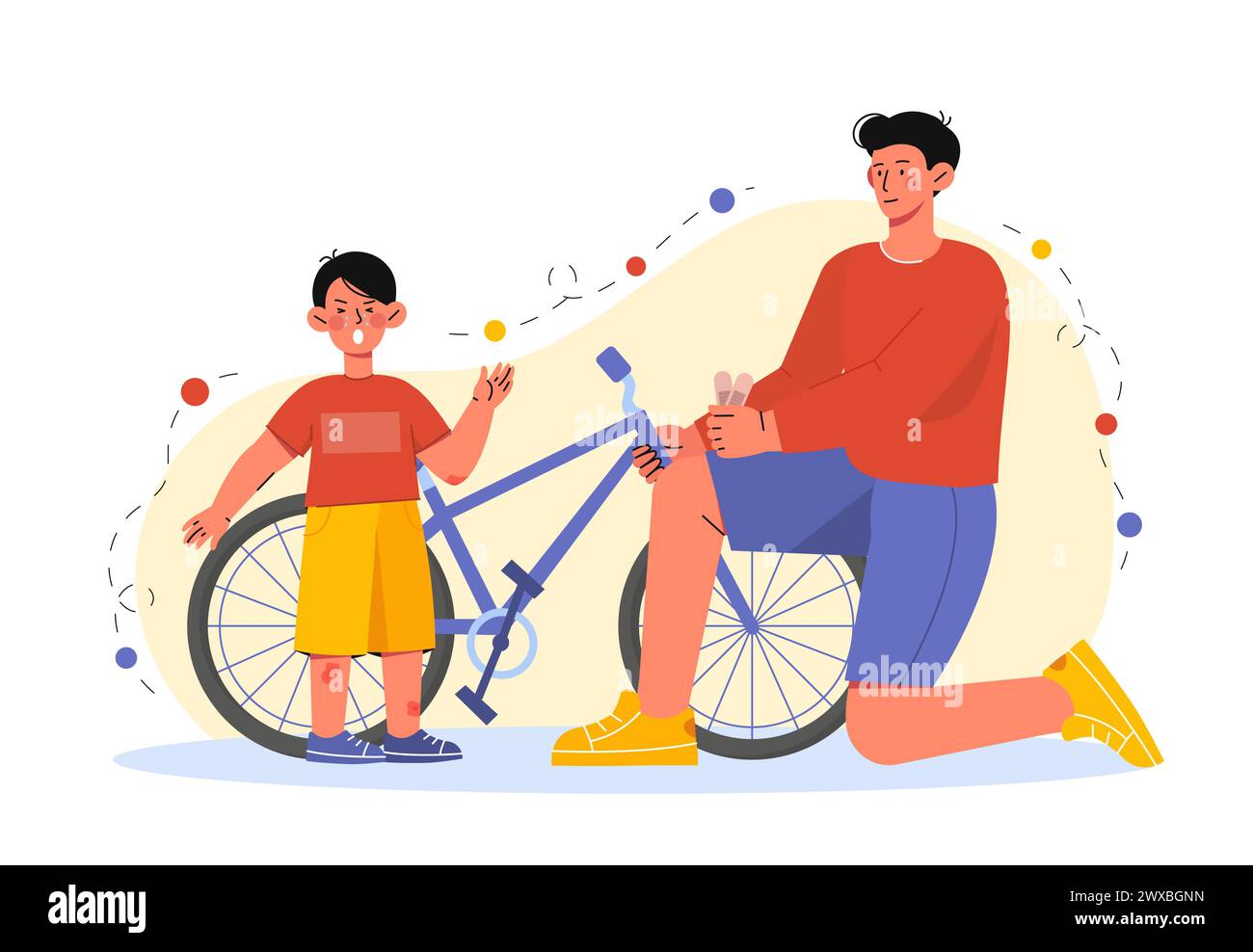 Father reapir bicycle vector Stock Vector Image & Art - Alamy Father reapir bicycle vector Stock Vector Image & Art - Alamy