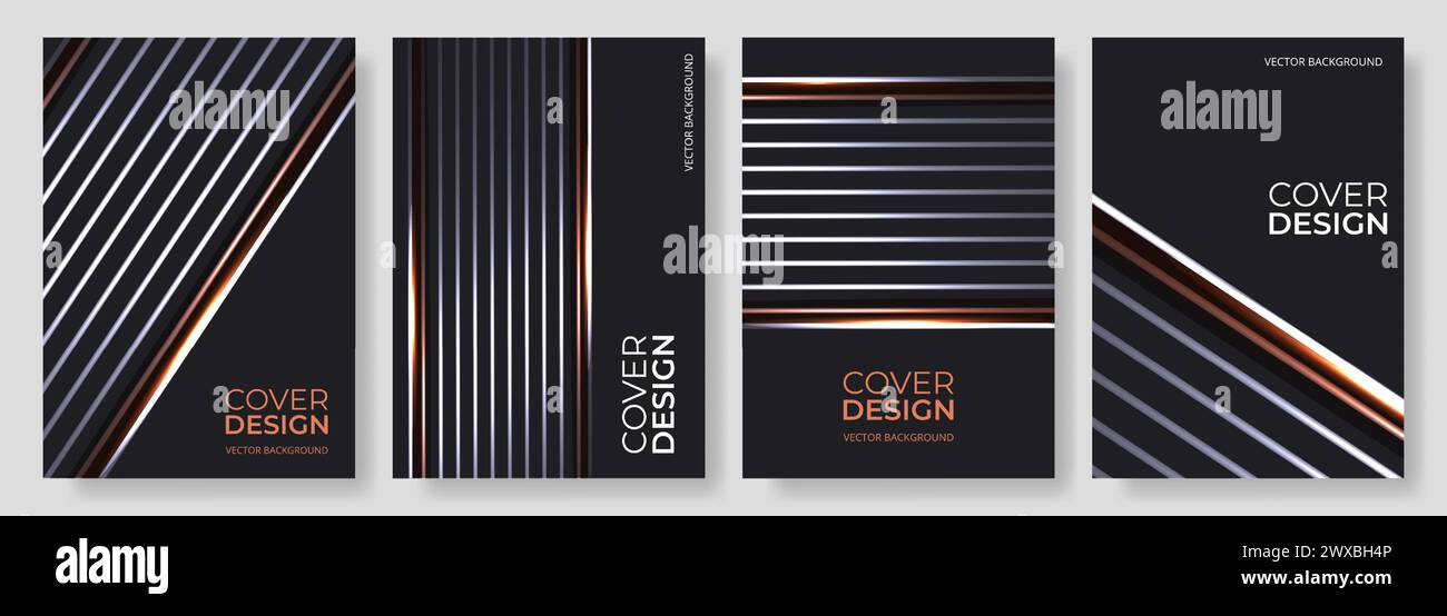 Abstract creative posters template vector set. Vertical background A4 ...