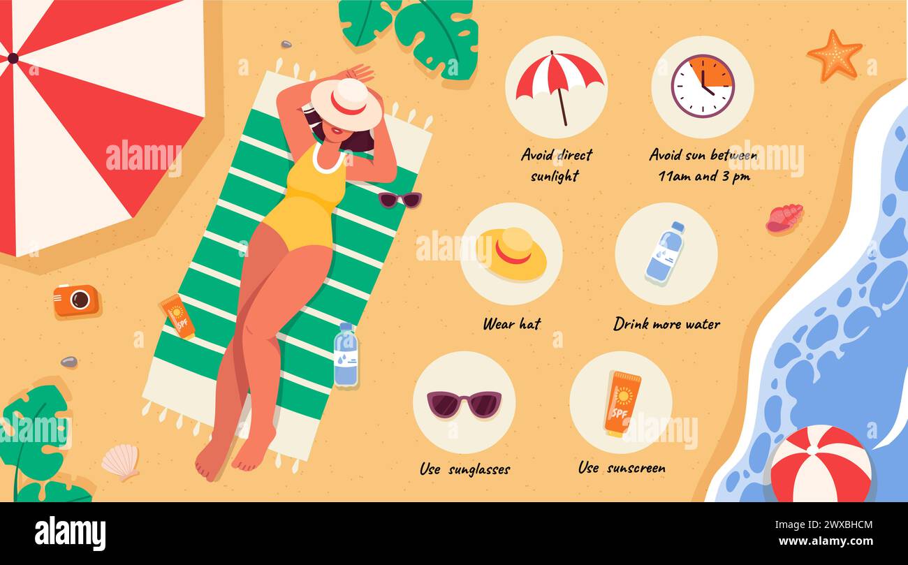 Sun protection infographic vector concept Stock Vector Image & Art - Alamy