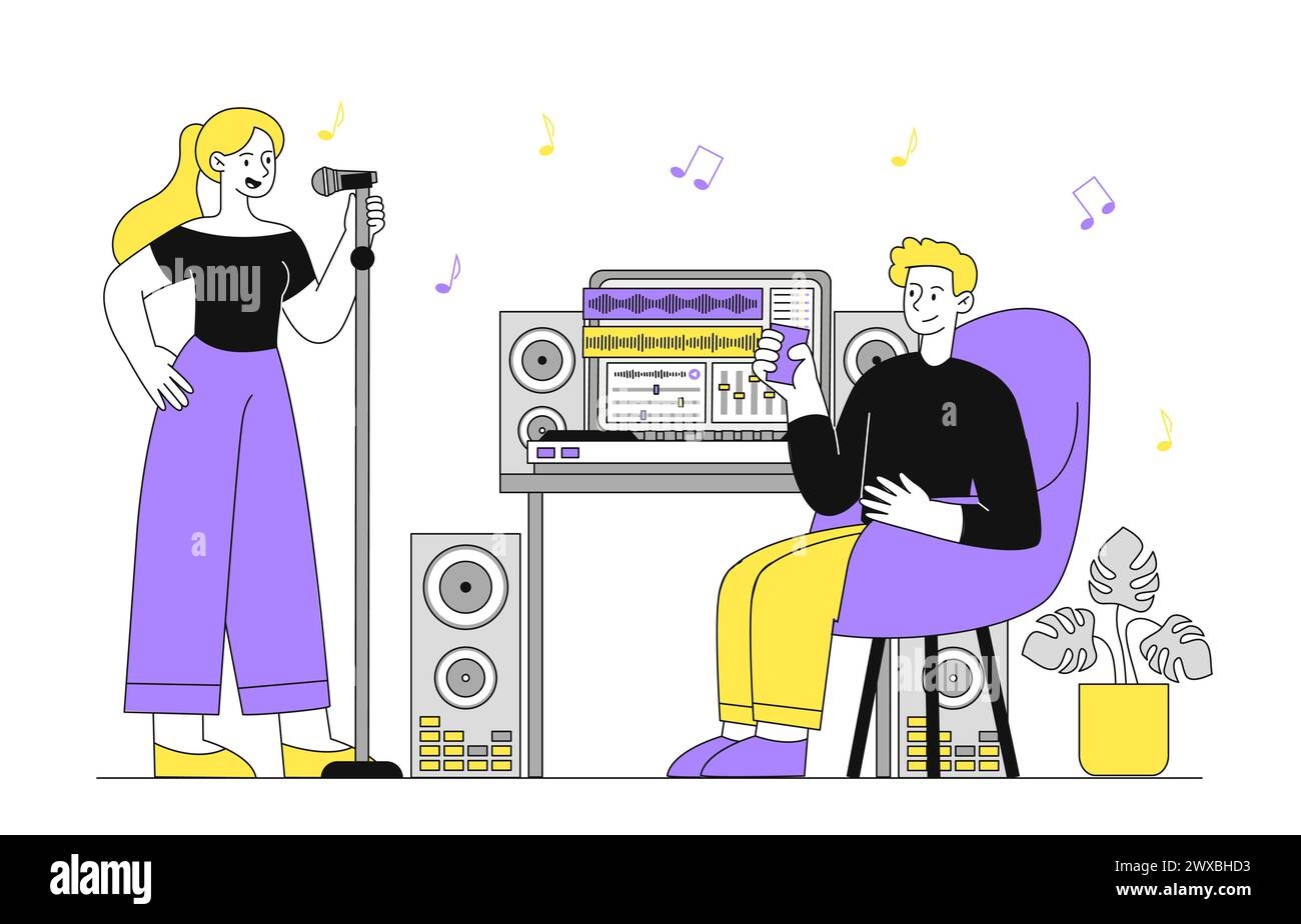 Studio recording professional microphone in Cut Out Stock Images ...