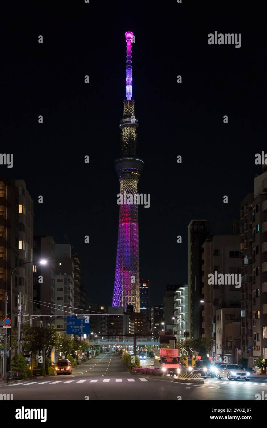 634 meters high Tokyo Skytree, broadcasting and observation tower in ...