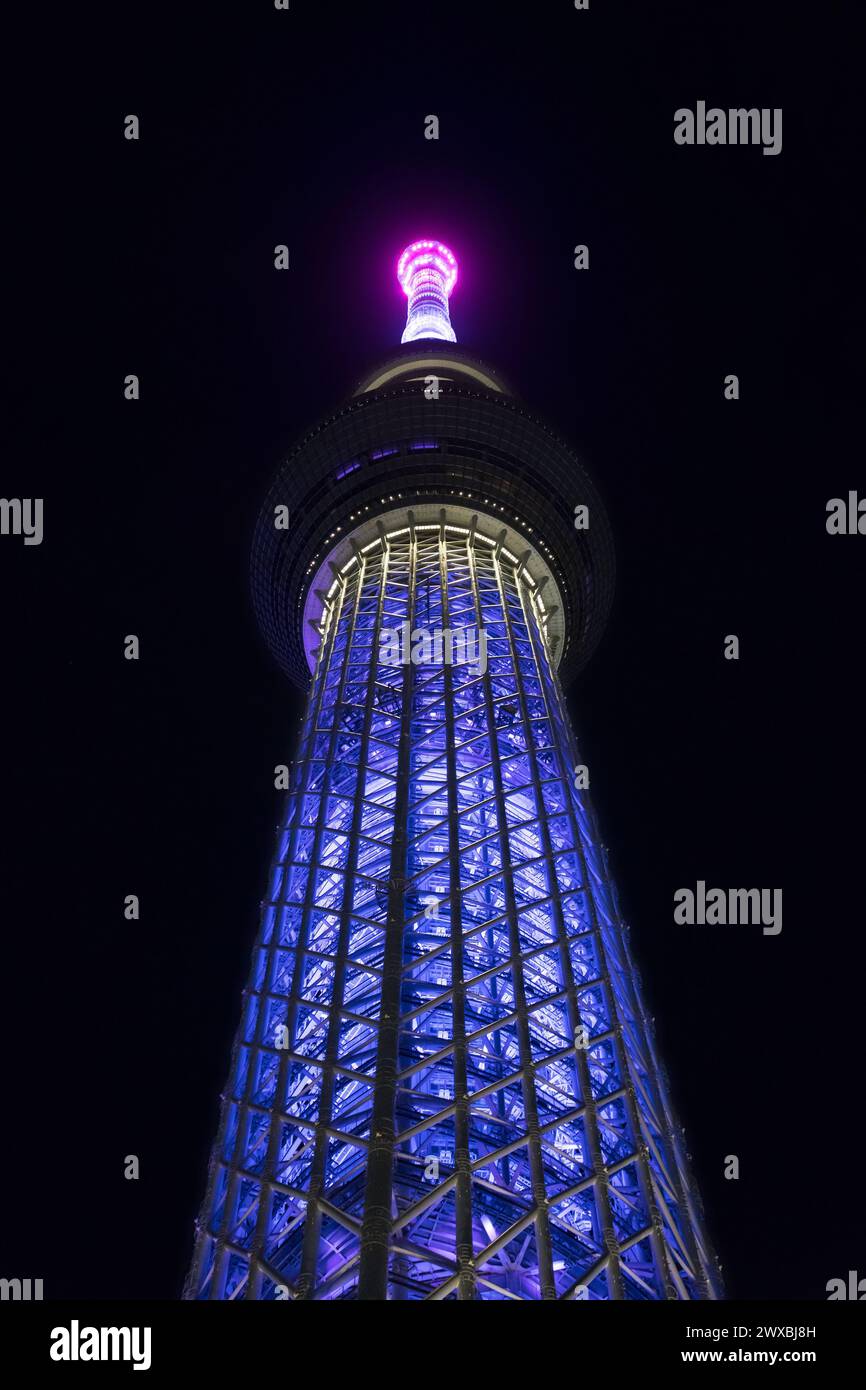634 meters high Tokyo Skytree, broadcasting and observation tower in ...