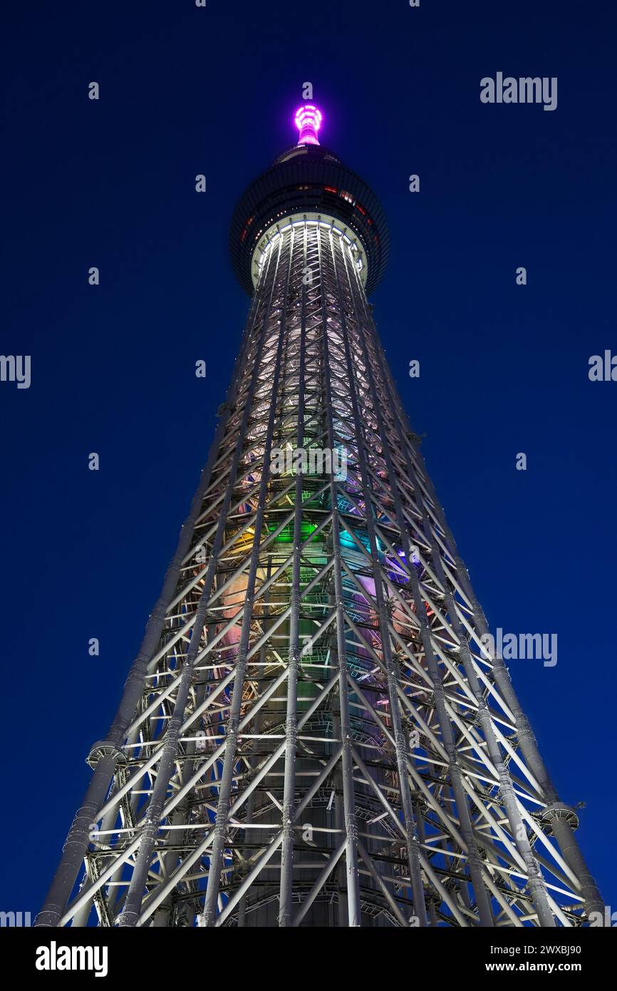 634 meters high Tokyo Skytree, broadcasting and observation tower in ...