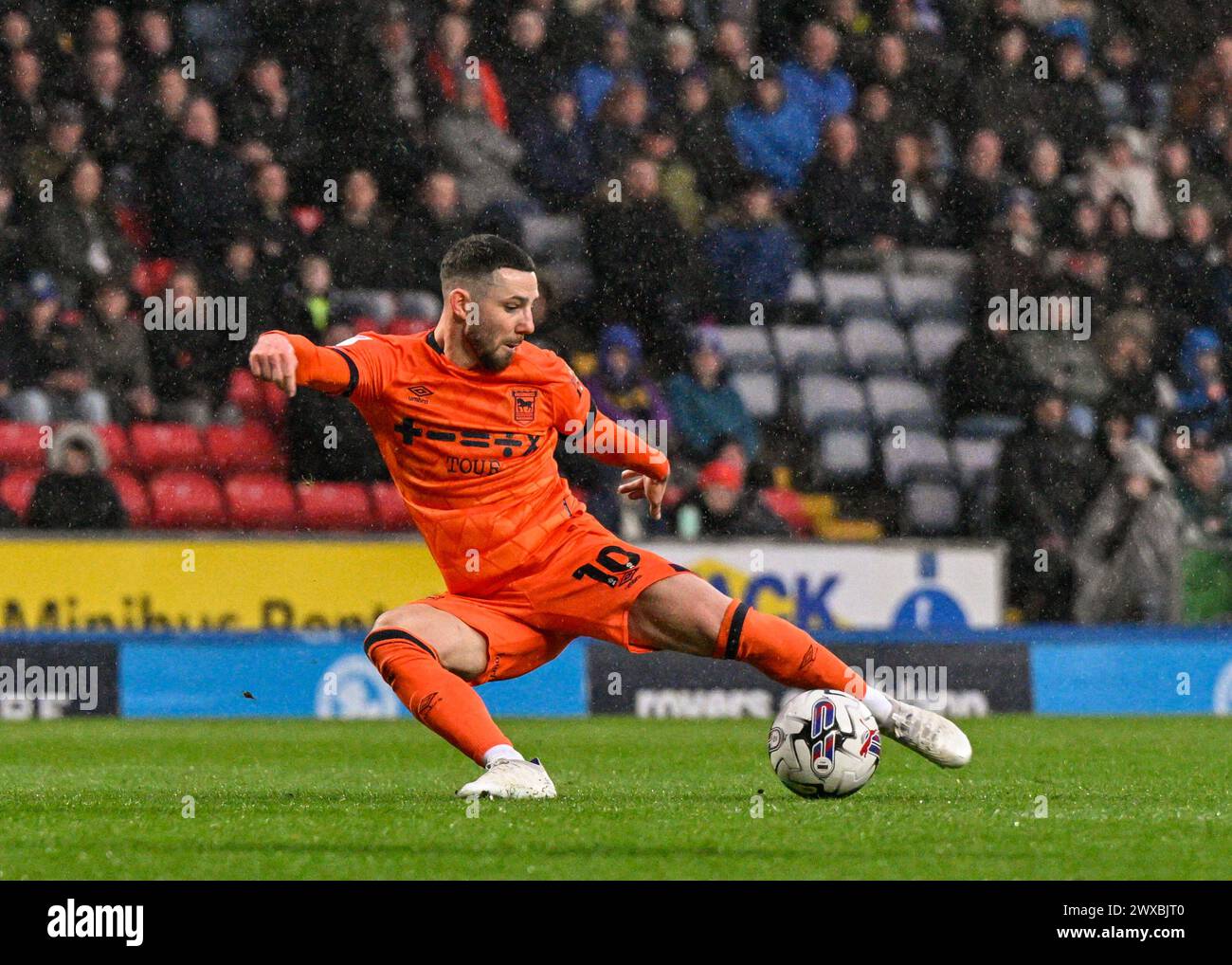 Conor Chaplin of Ipswich Town shoots on goal, during the Sky Bet ...
