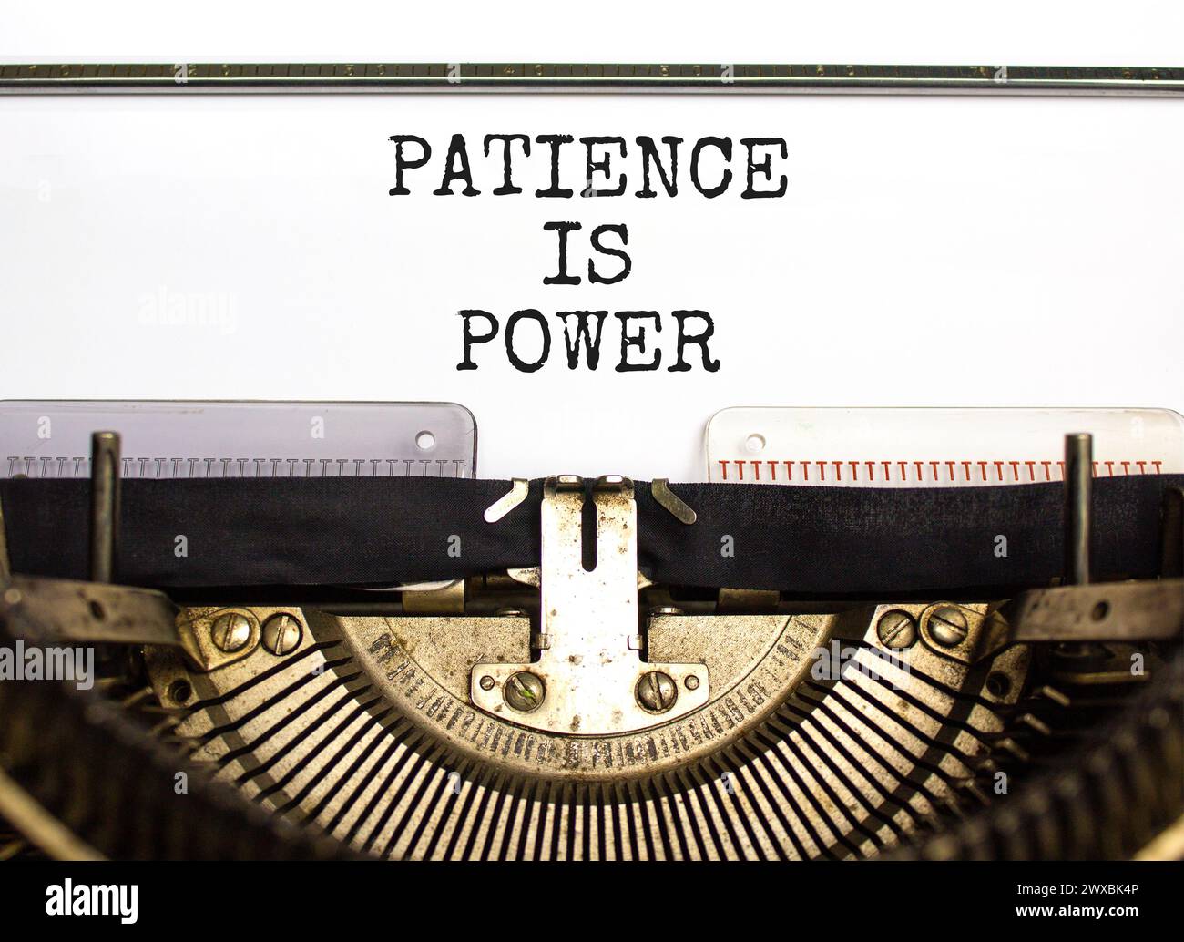 Patience is power symbol. Concept words Patience is power typed on ...