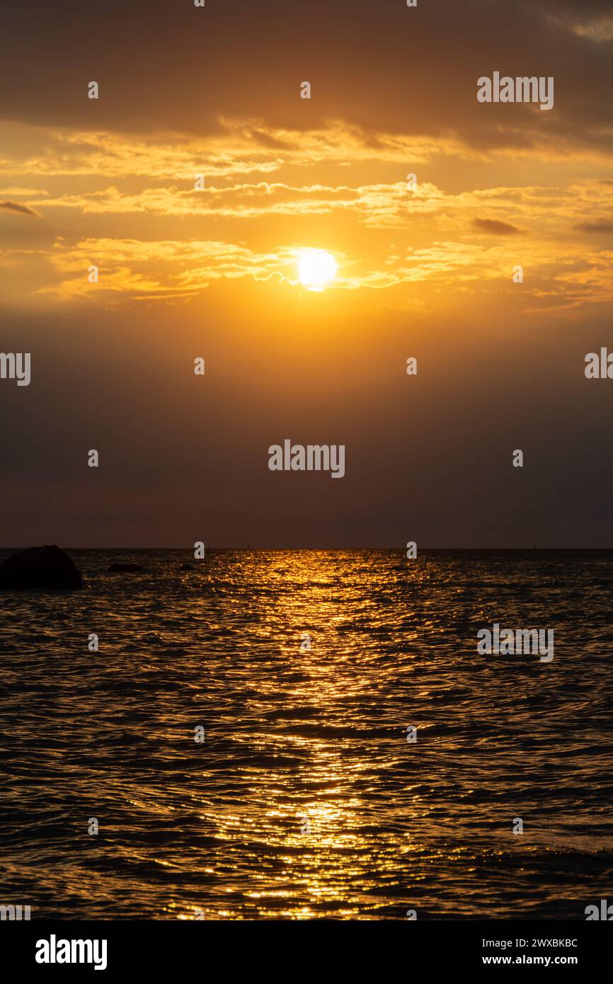 Beautiful golden sunset over the hi-res stock photography and images ...