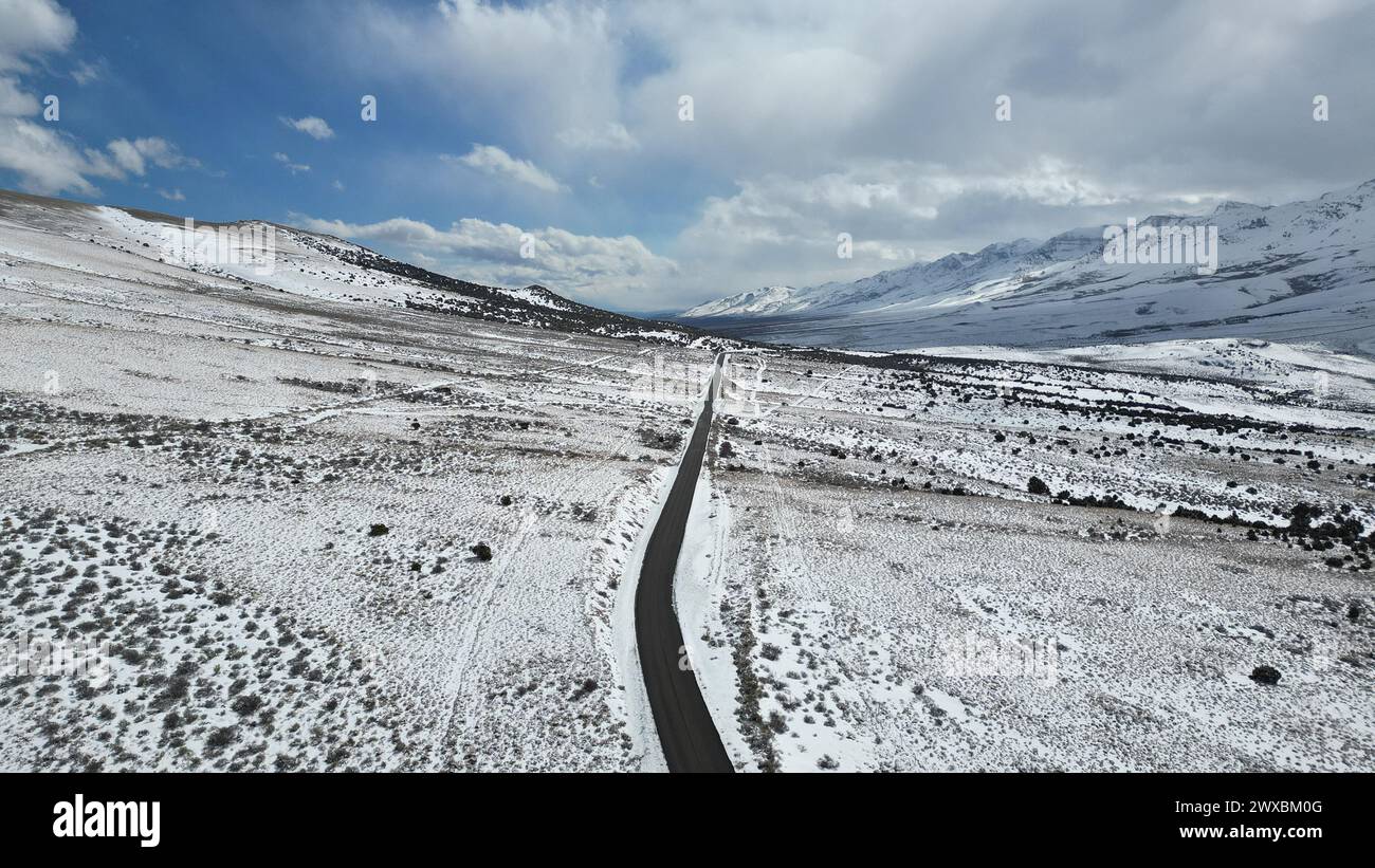 Empty icy road in hi-res stock photography and images - Alamy