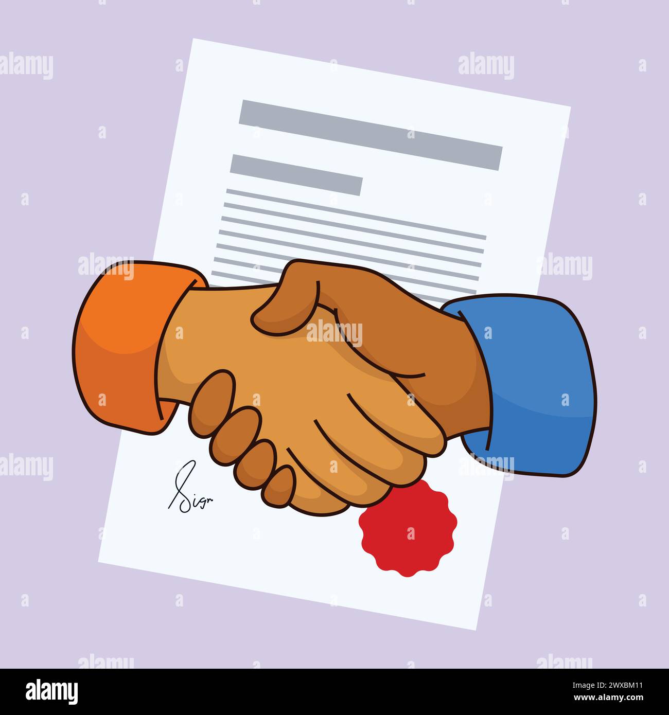 Agreement Vector Icon Business deal, agreement or collaboration ...