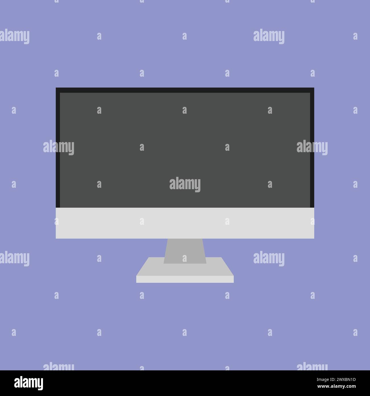 Computer Monitor Screen Vector Illustration Icon PC Computer Vector Icon Office Monitor Screen ...