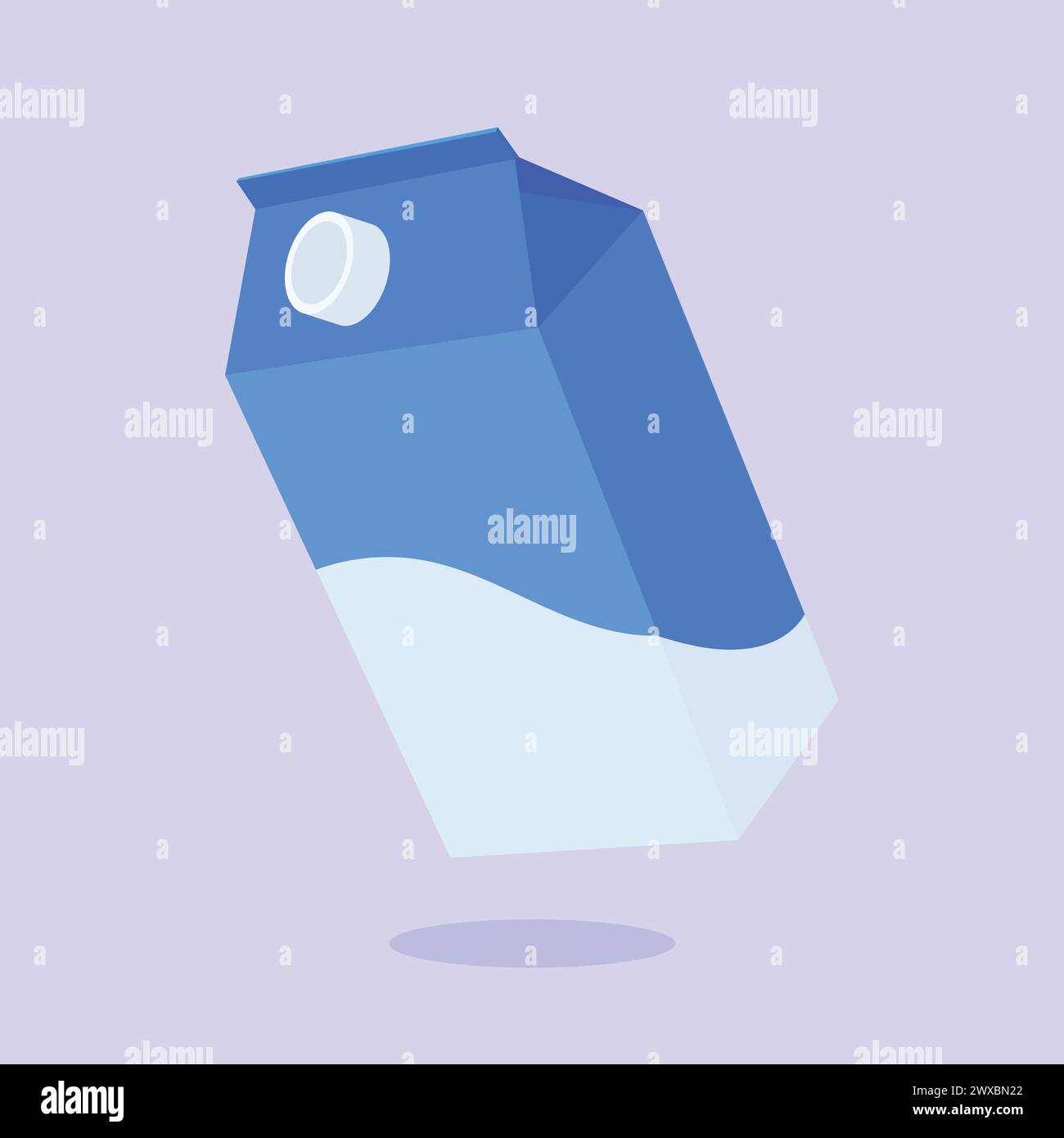 Fresh Milk Box Vector Illustration Icon Fresh Carton of Milk Box icon ...