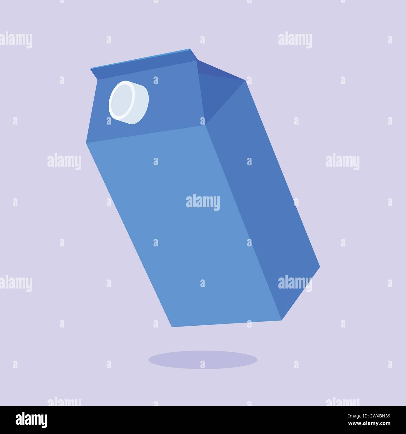 Fresh Milk Box Vector Illustration Icon Fresh Carton of Milk Box icon ...