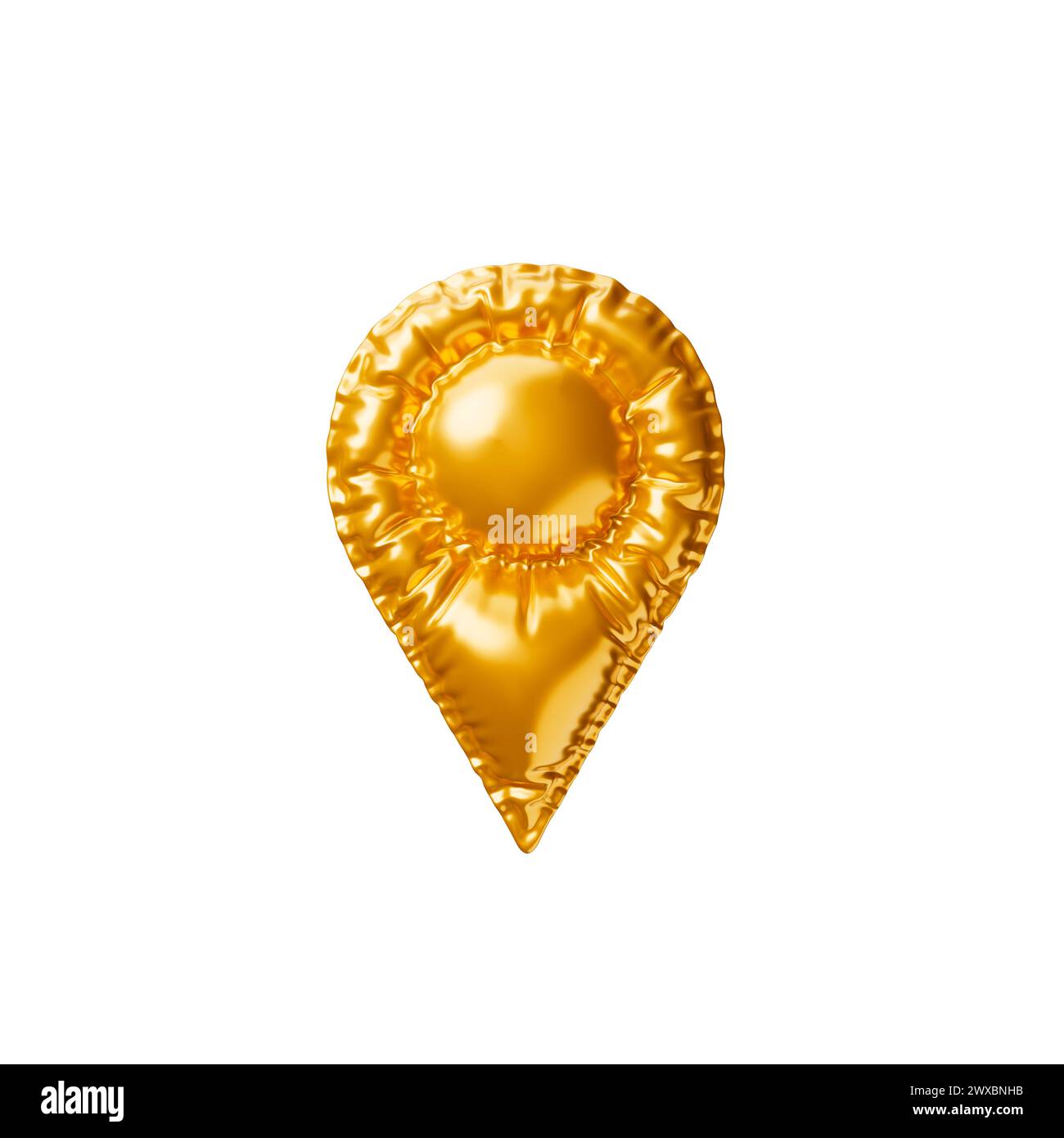 Golden balloon Map Point. 3d render illustration Stock Photo - Alamy