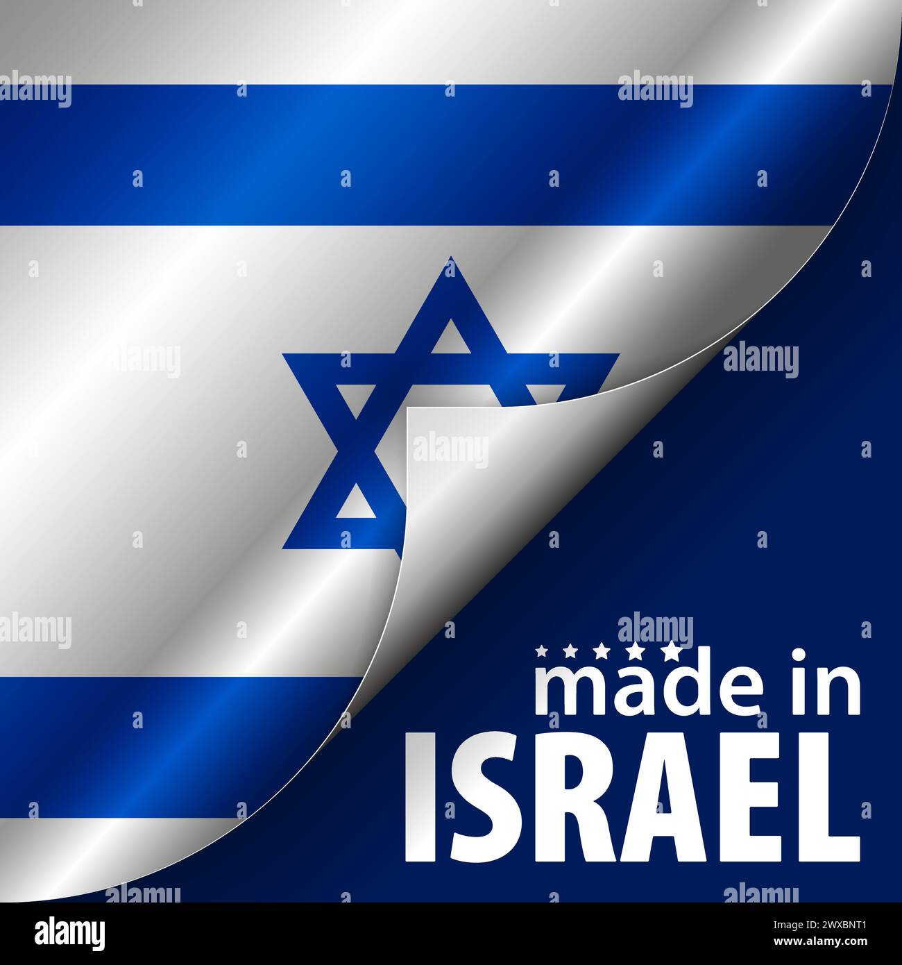 Made in Israel graphic and label. Element of impact for the use you ...