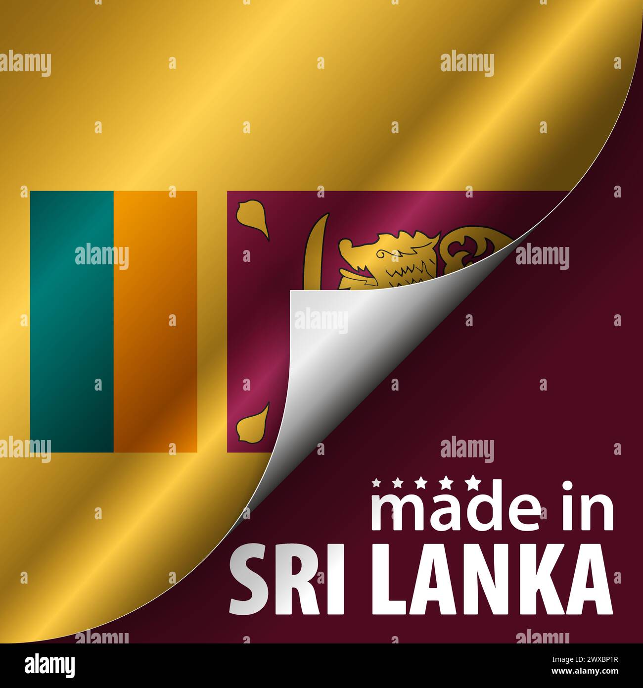 Made in SriLanka graphic and label. Element of impact for the use you ...