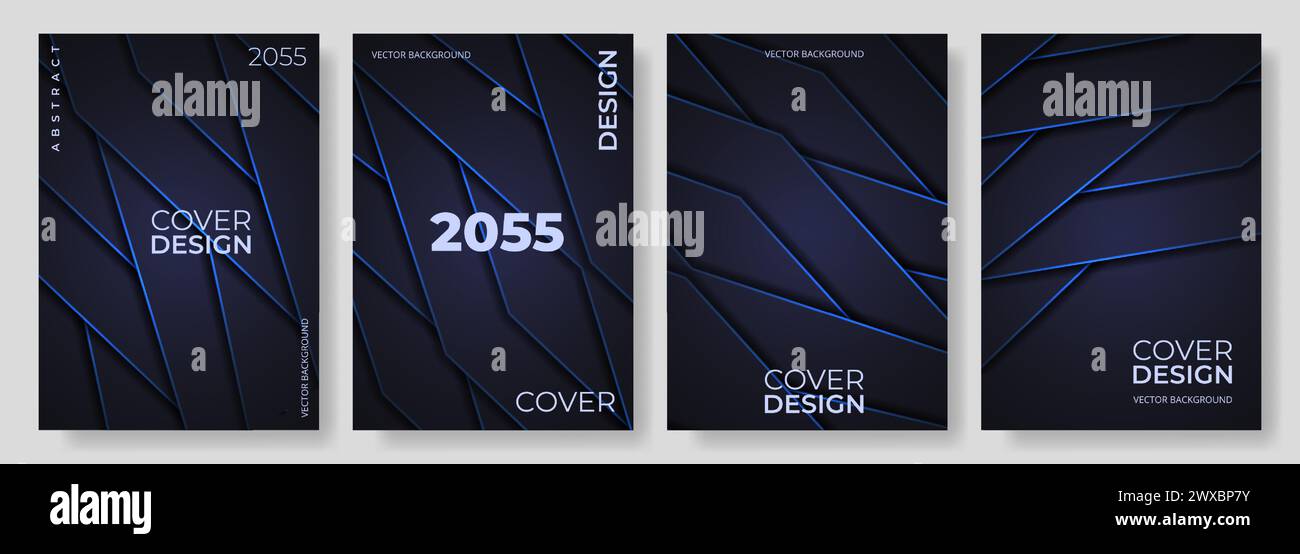 Abstract cover design template vector set. Vertical poster background ...