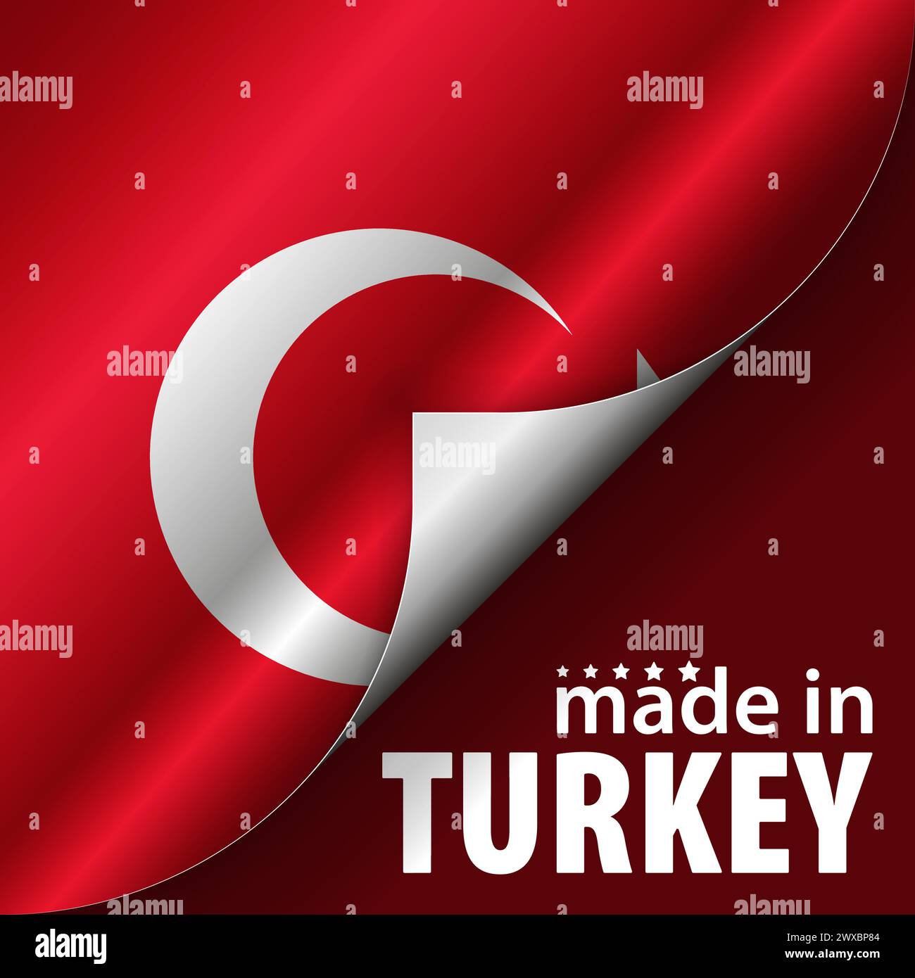 Made in Turkey graphic and label. Element of impact for the use you ...