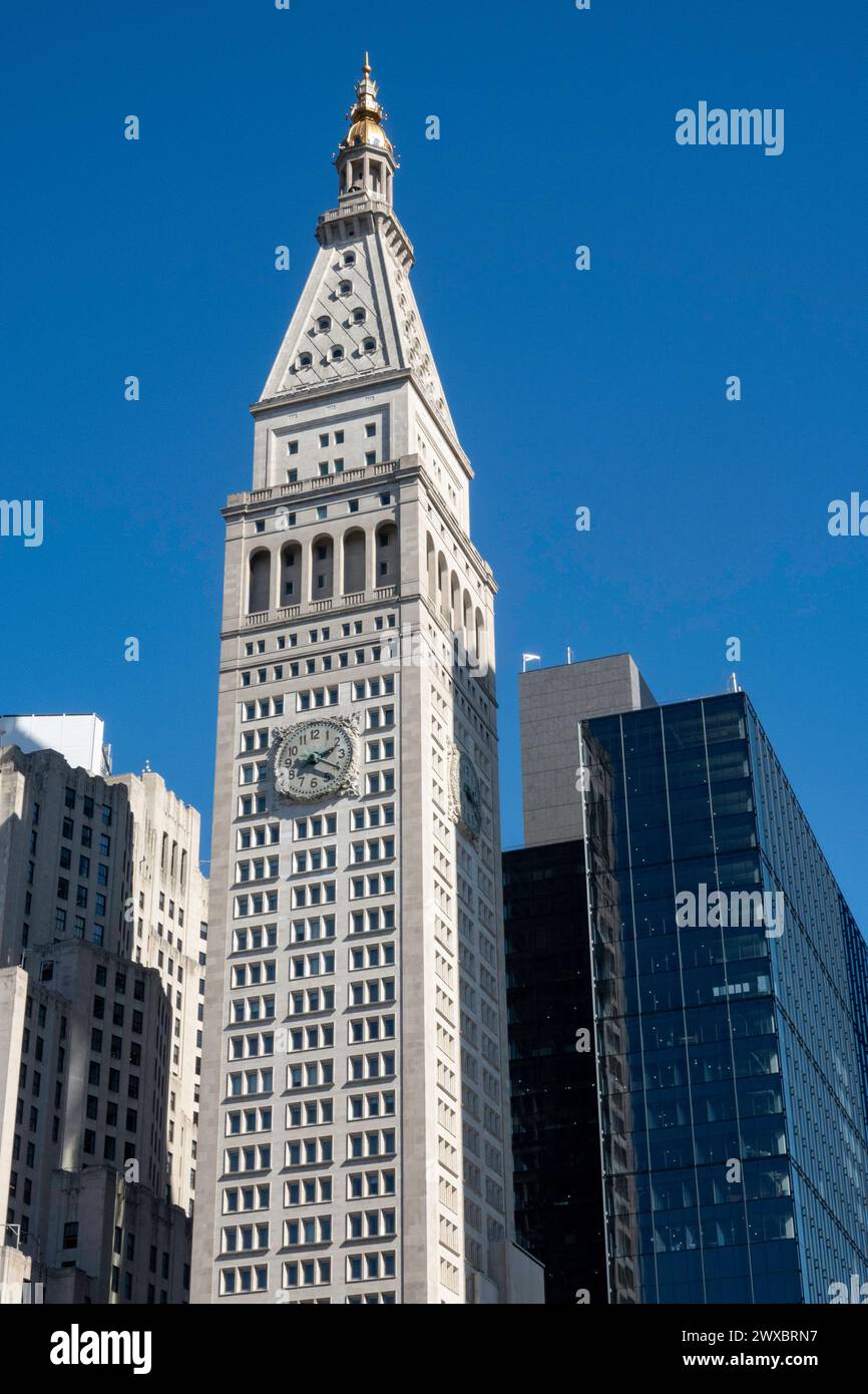 The expansion at the MetLife Tower is a modern glass structure, 2024 ...