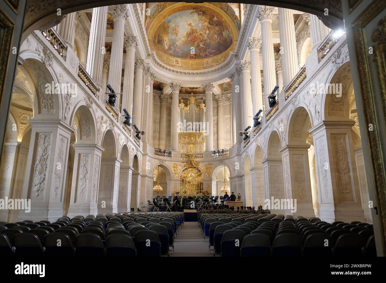 Interior of the impressive Palace of Versailles, French castle and ...
