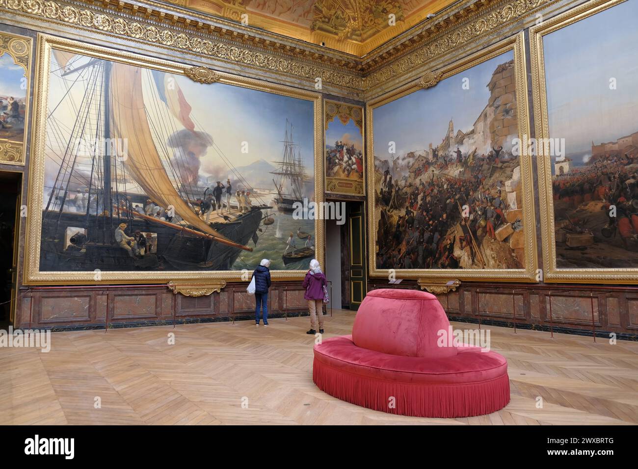 Interior of Palace of Versailles, French castle and historic monument ...