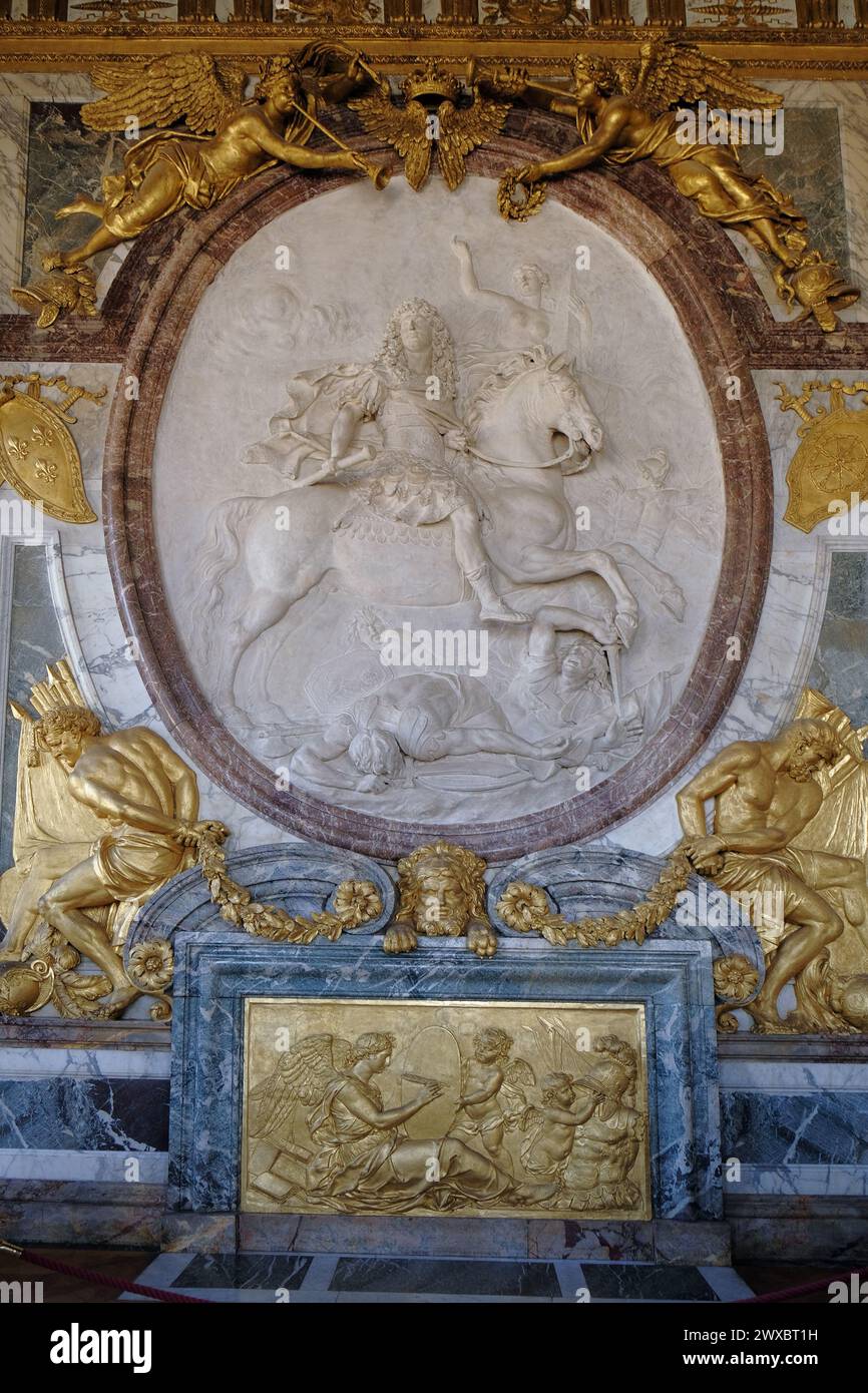 Room in the impressive Palace of Versailles, castle and French historic ...