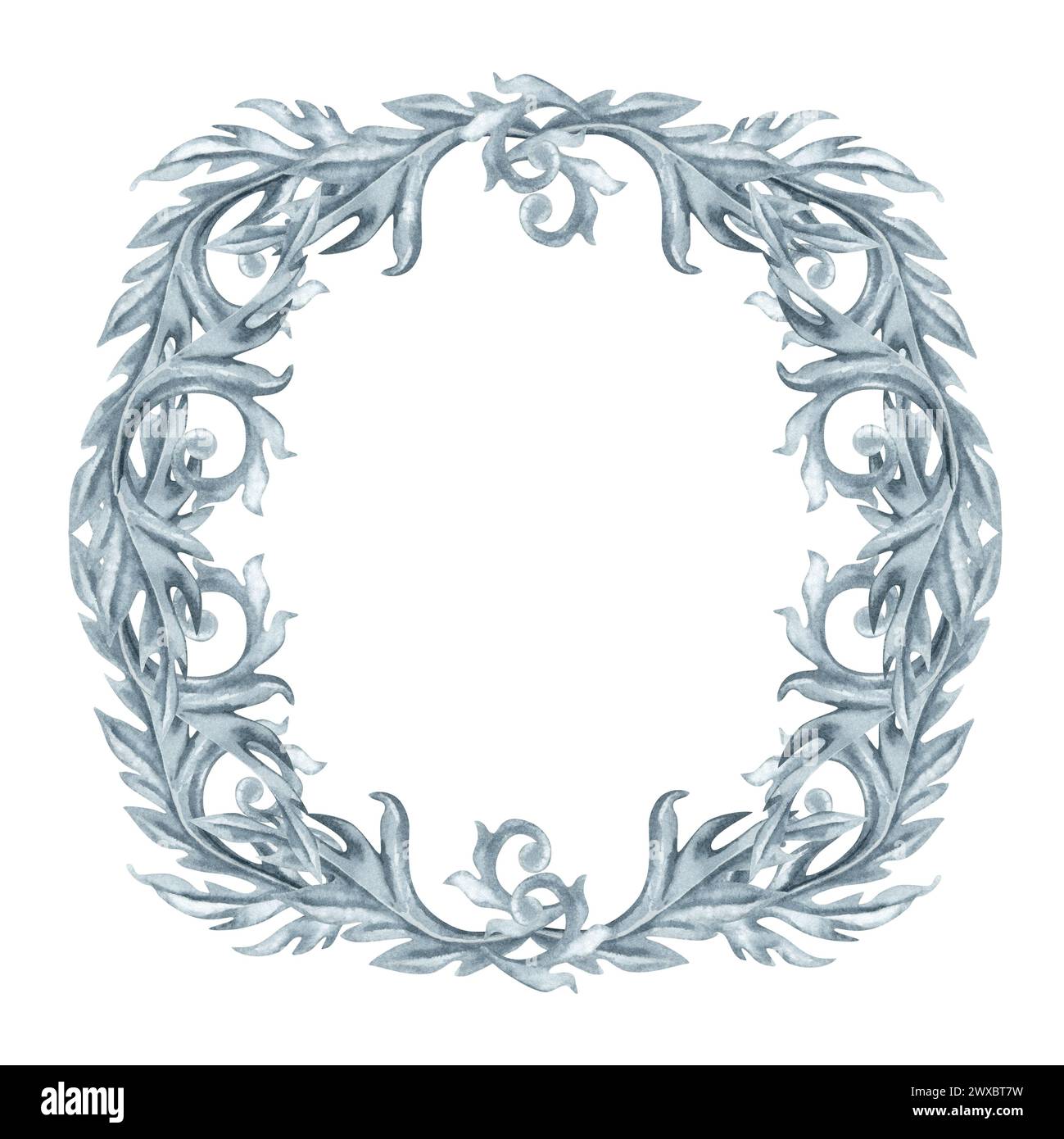 Vintage wallpaper floral oval frame hi-res stock photography and images ...