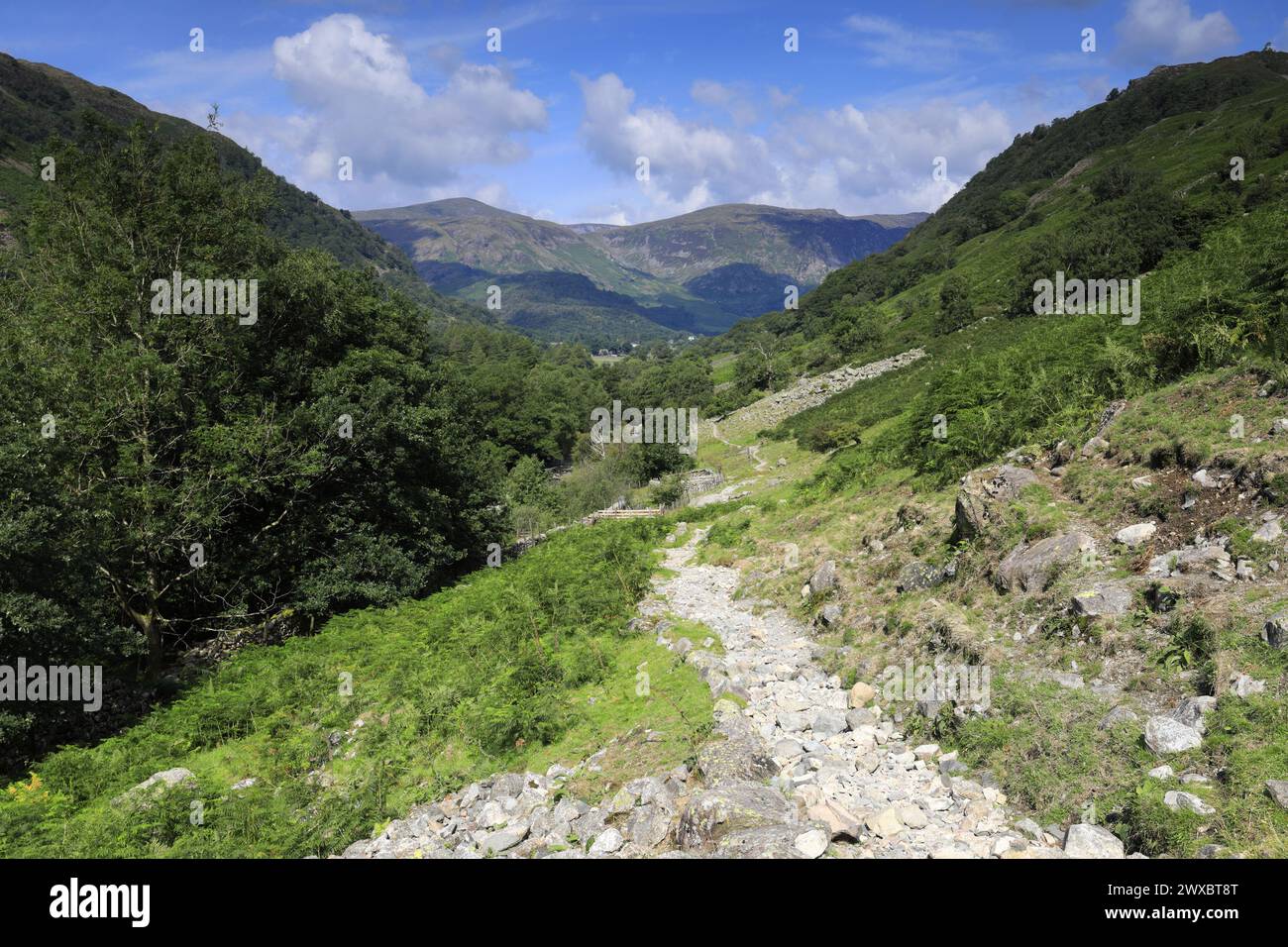 View over the Stonethwaite valley, Allerdale, Lake District National ...