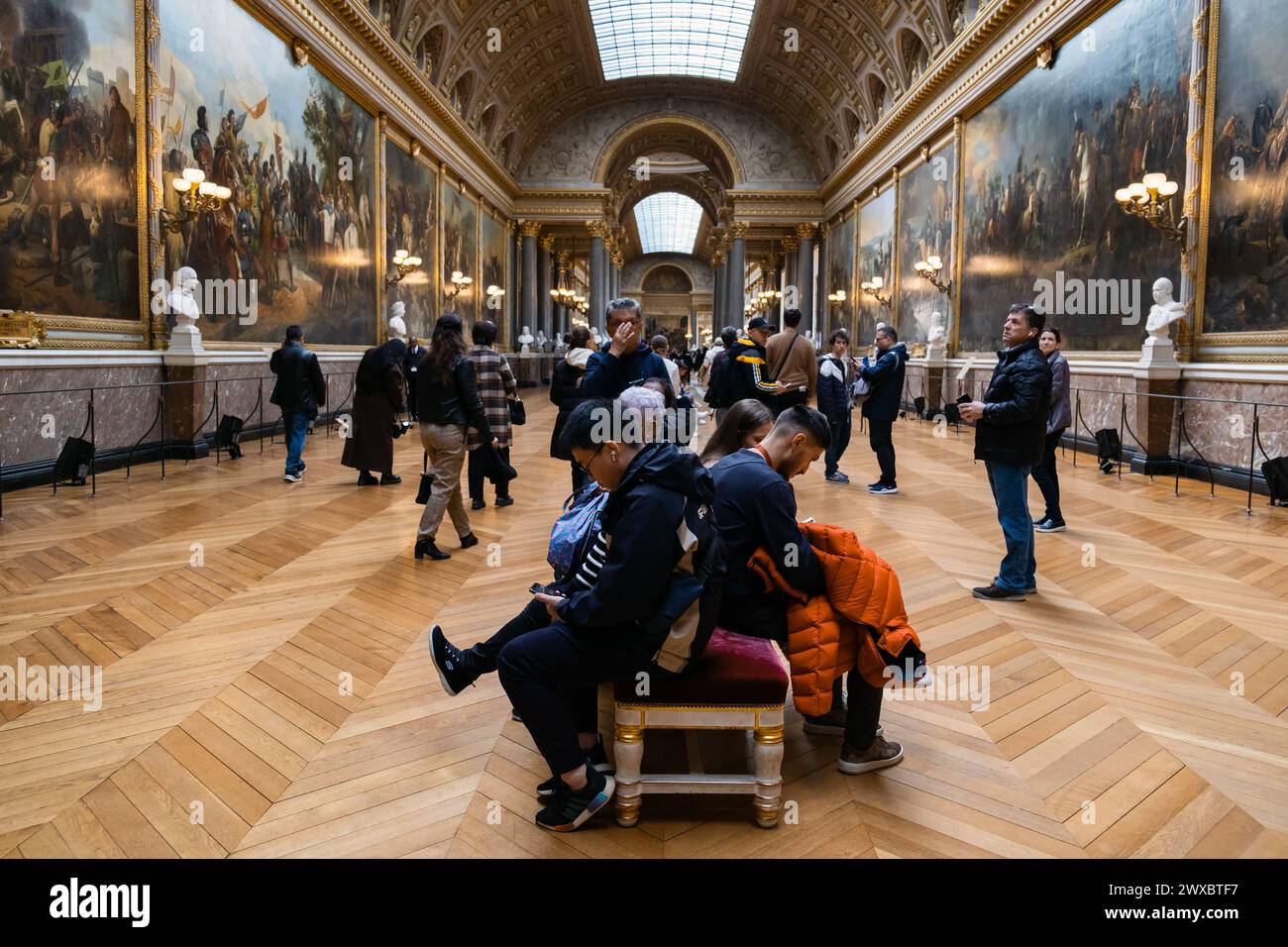 Interior of the impressive Palace of Versailles, French castle and ...
