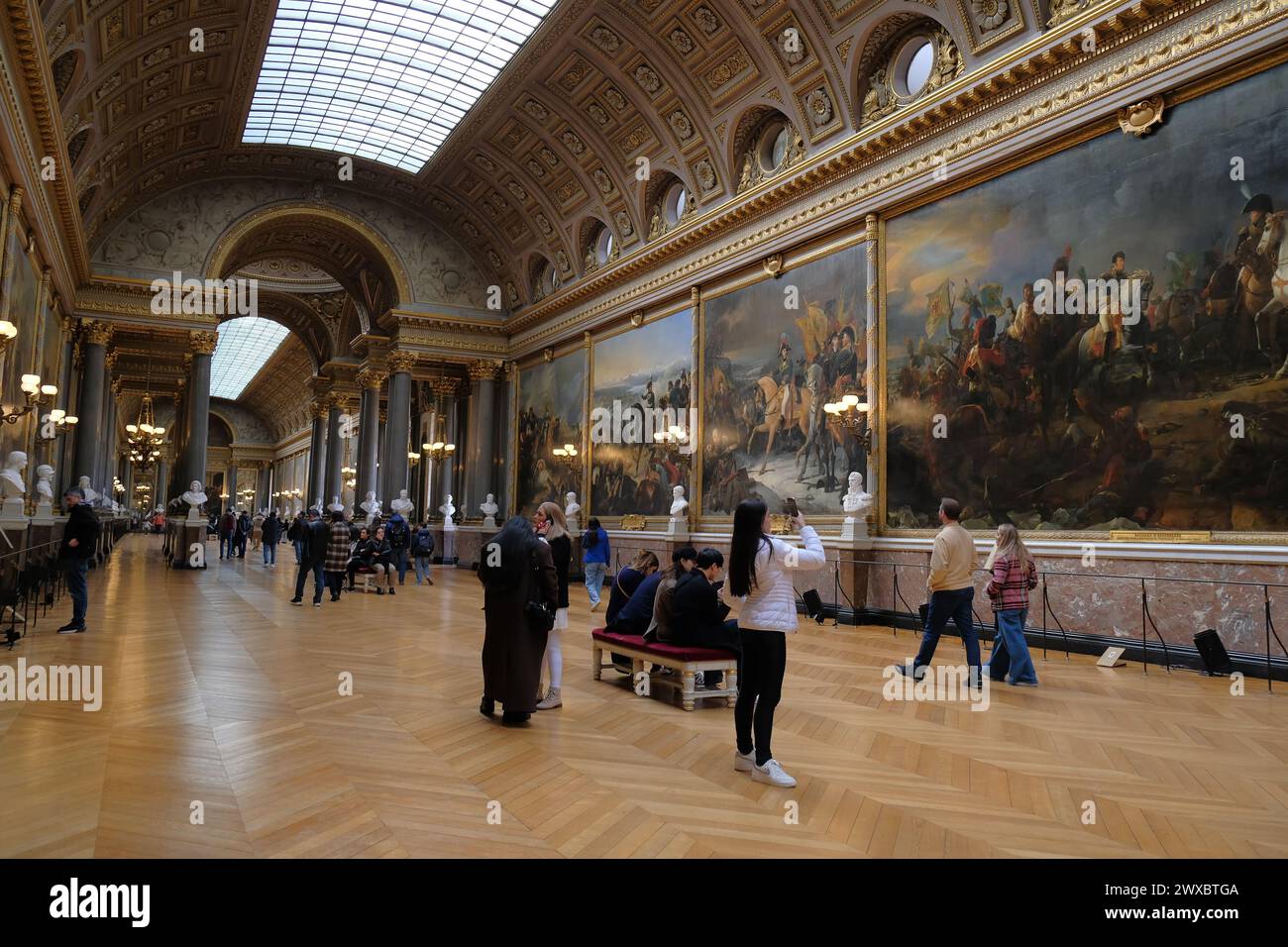 Interior of the impressive Palace of Versailles, French castle and ...