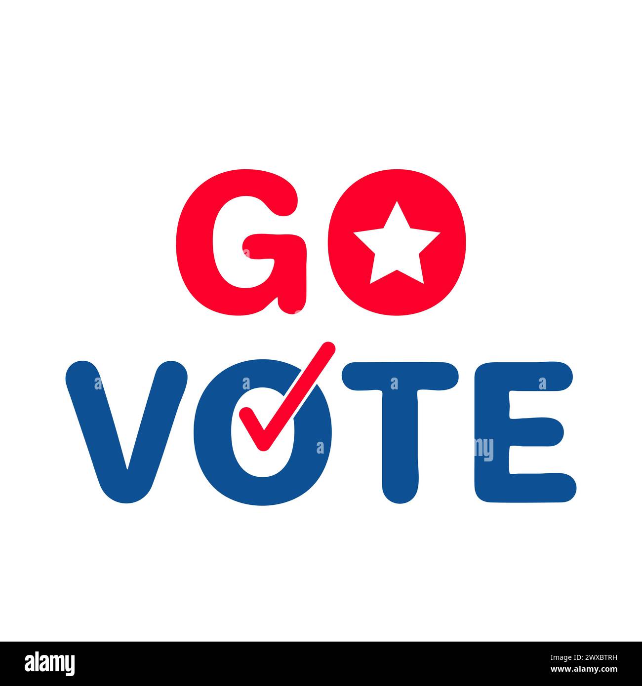 Go vote. Presidential election typography poster. USA patriotic sign ...