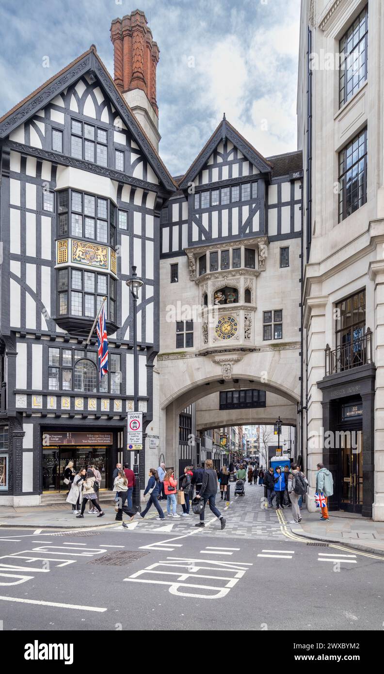 Exterior of the historic Liberty department store a London landmark ...