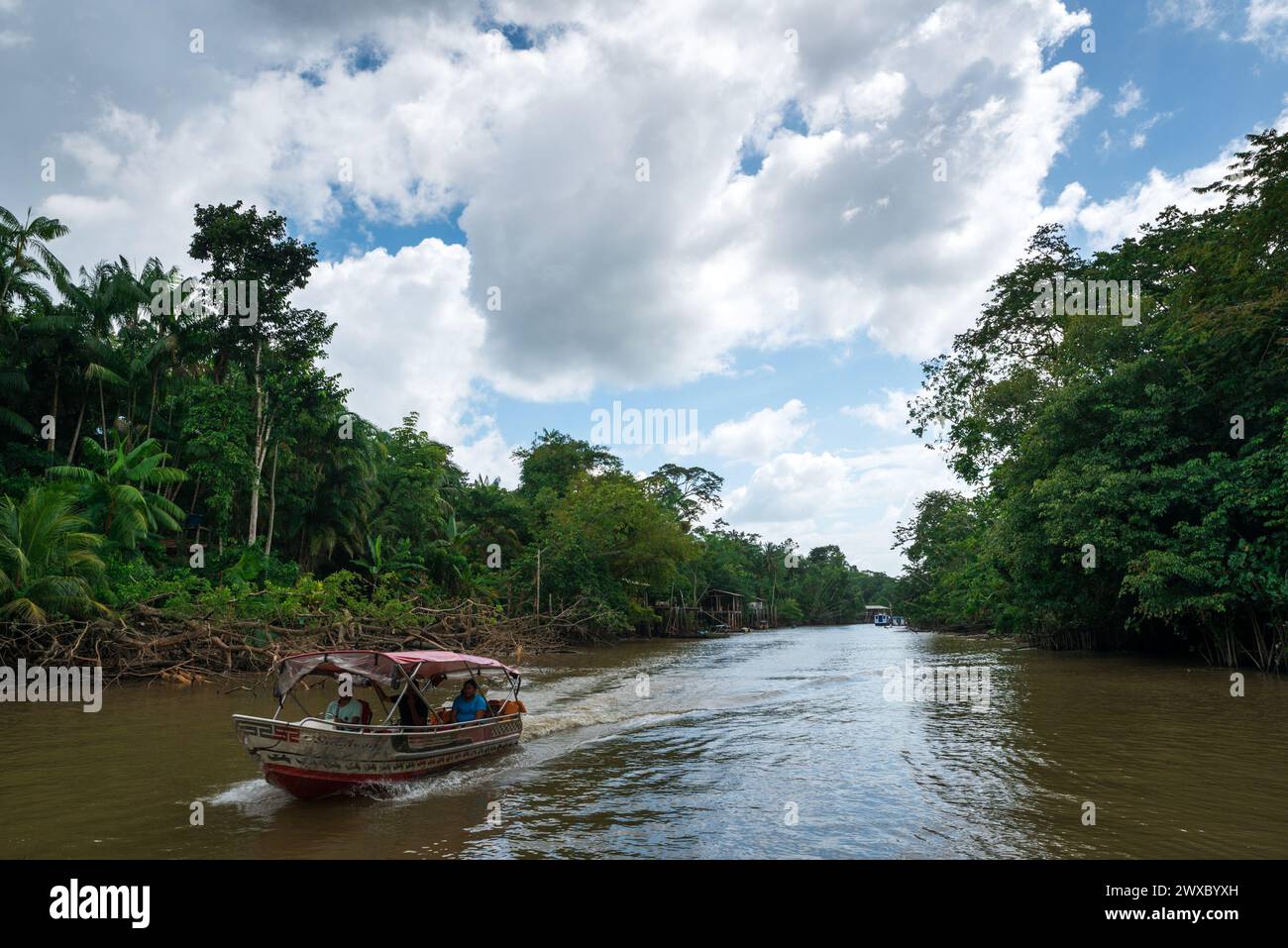 Belem, Brazil - December 22, 2023: Passenger boat in the river between ...
