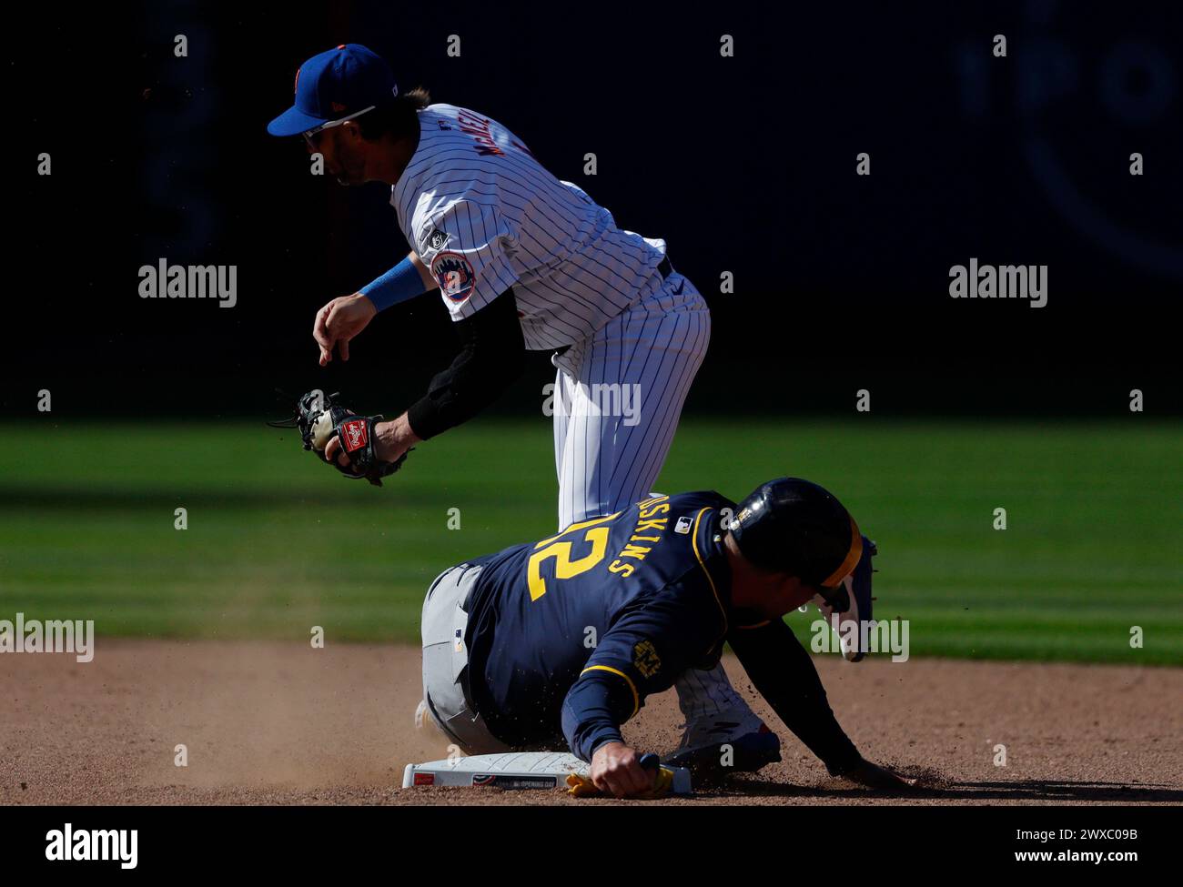 Queens, United States. 29th Mar, 2024. Milwaukee Brewers Rhys Hoskins ...