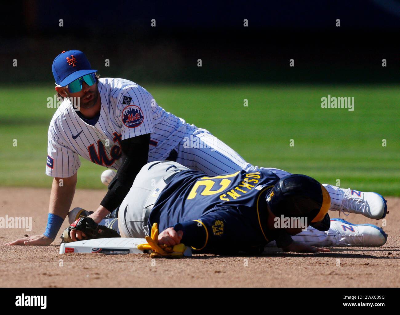 Queens, United States. 29th Mar, 2024. Milwaukee Brewers Rhys Hoskins ...