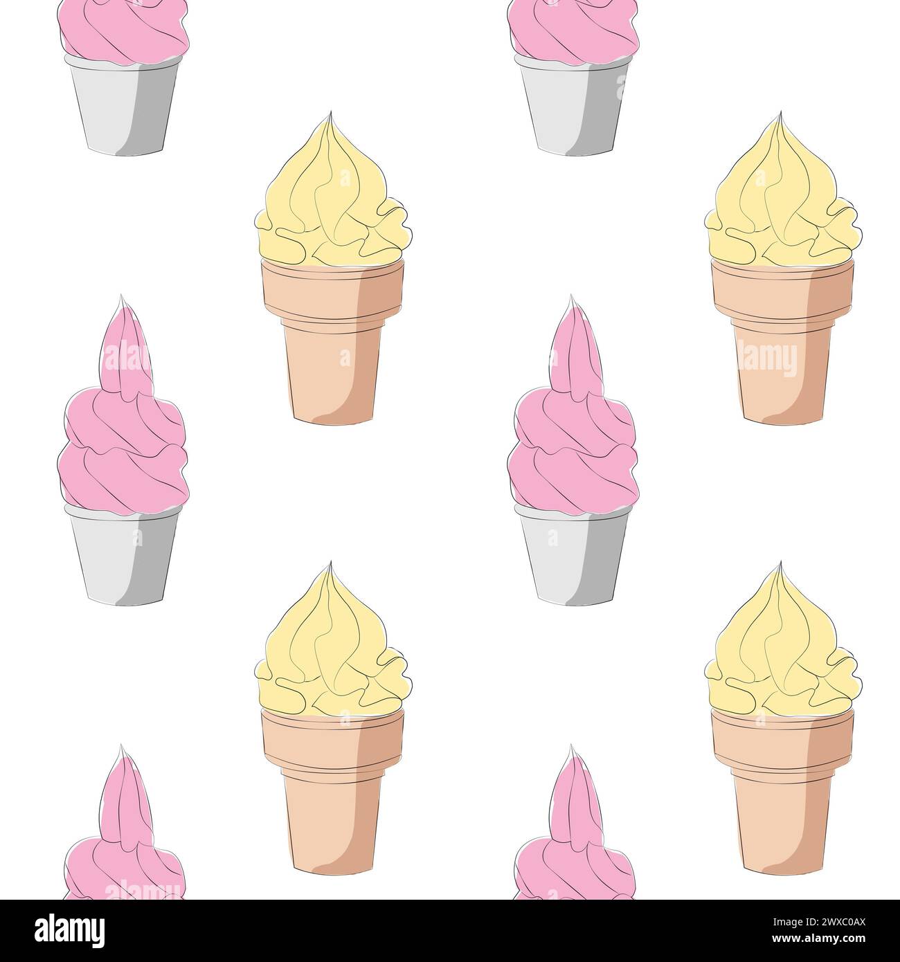 Ice dessert vector Cut Out Stock Images & Pictures - Alamy