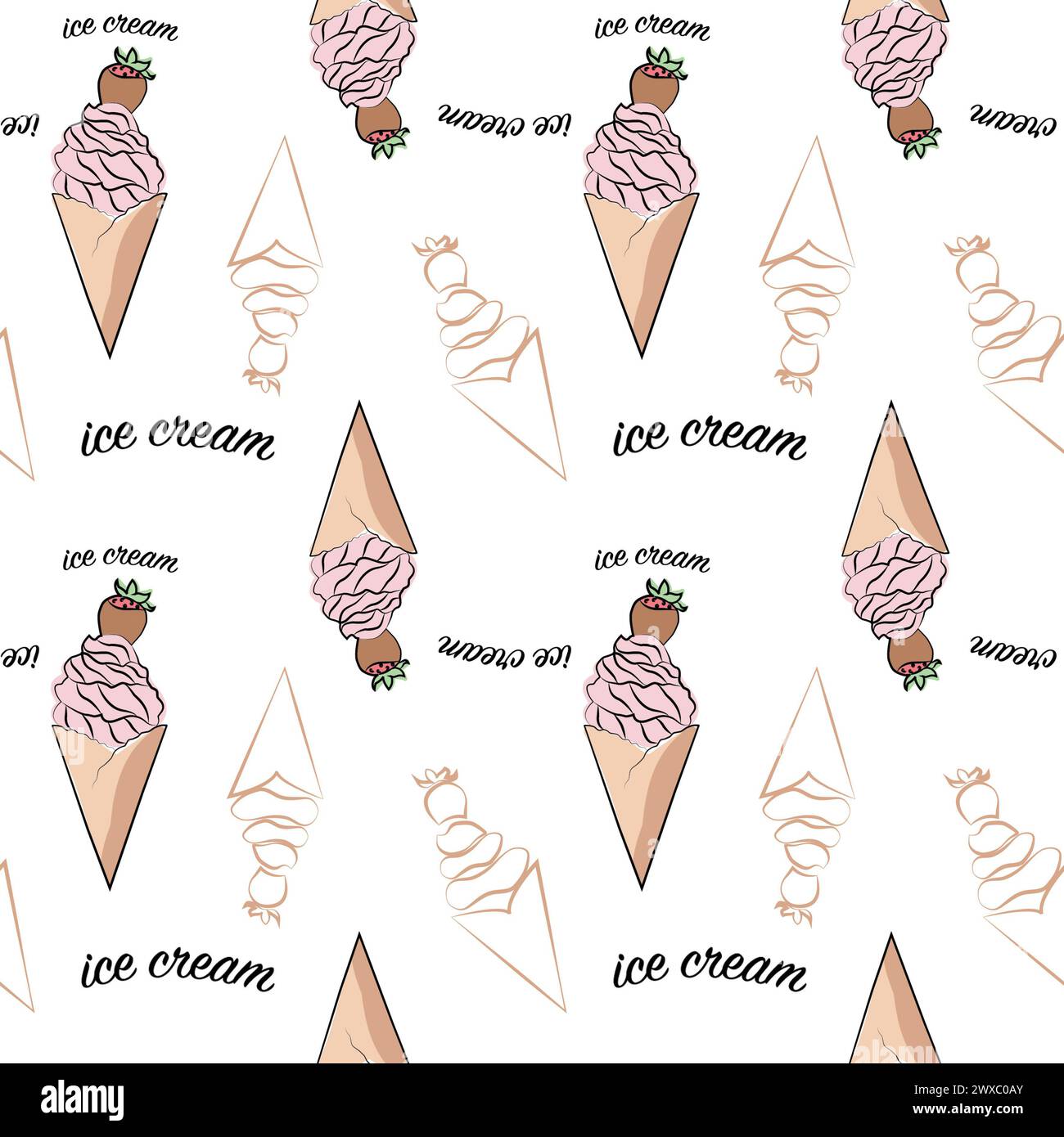 Hand drawn cone hi-res stock photography and images - Alamy