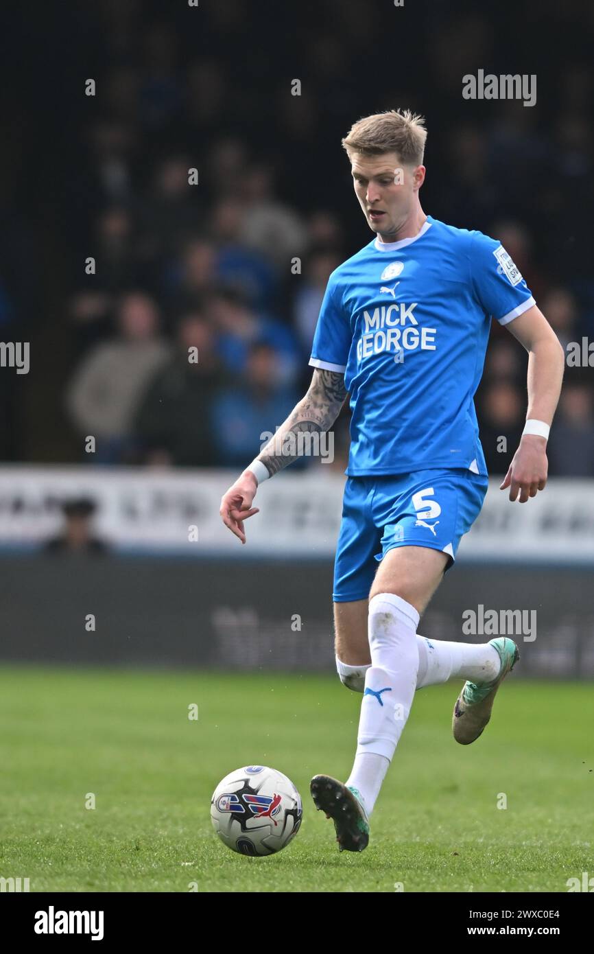 Josh Knight (5 Peterborough United) goes forward during the Sky Bet ...