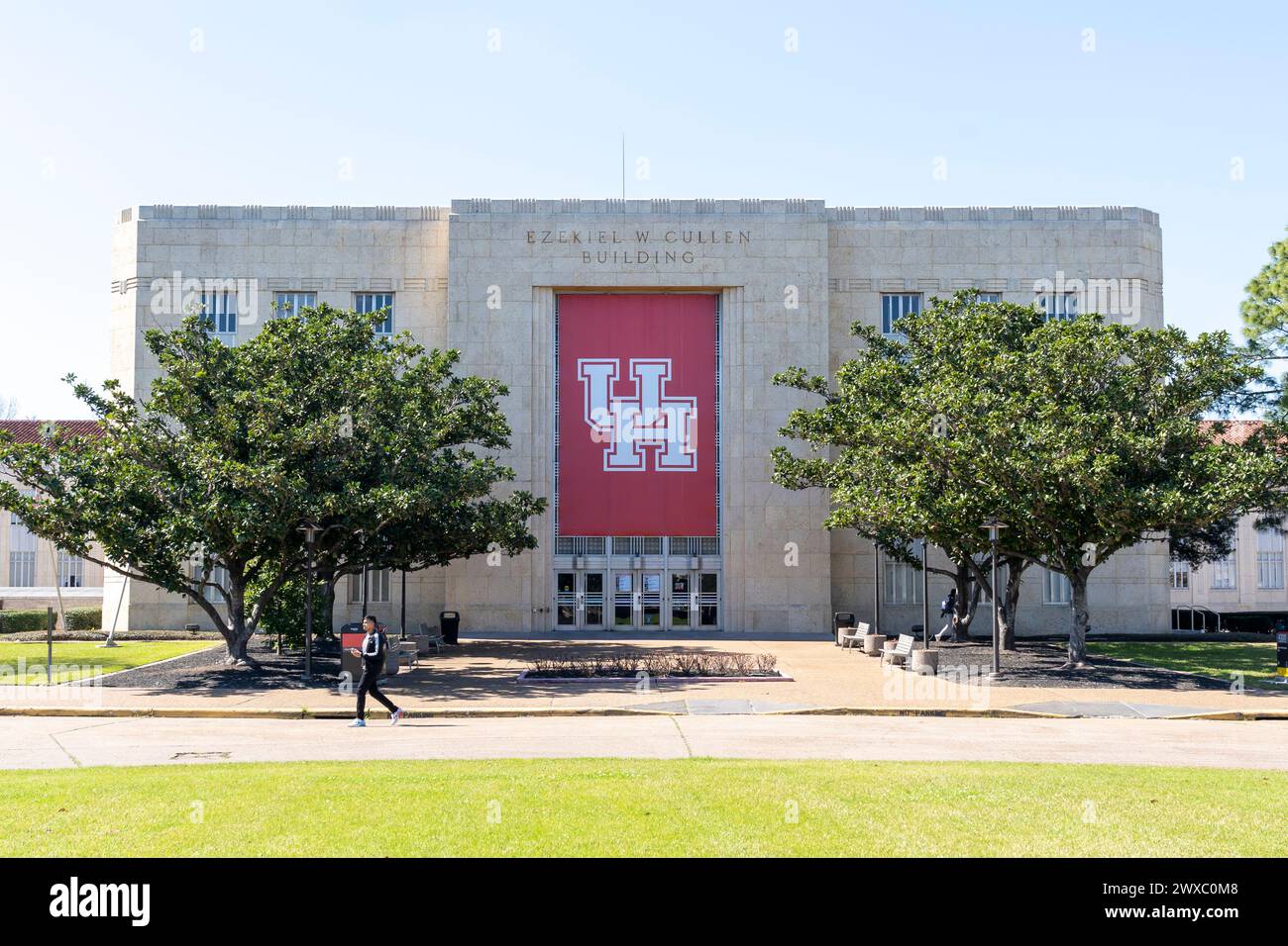 Houston, Texas, USA - February 27, 2022: The UH Ezekiel W. Cullen ...